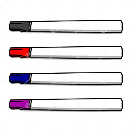 Vector color markers stock illustration. Illustration of sketches ...