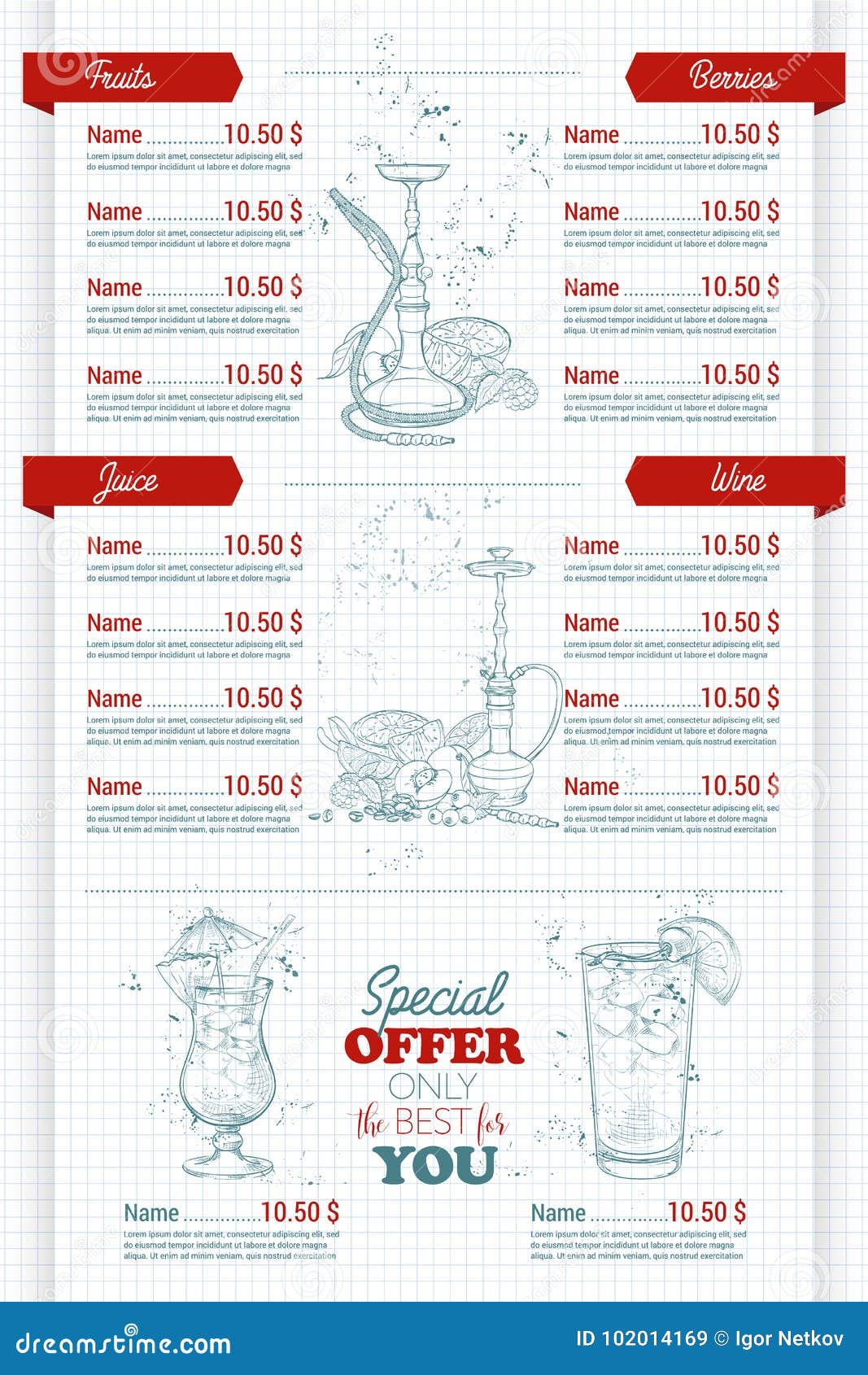 Vector color menu design stock vector. Illustration of black - 102014169