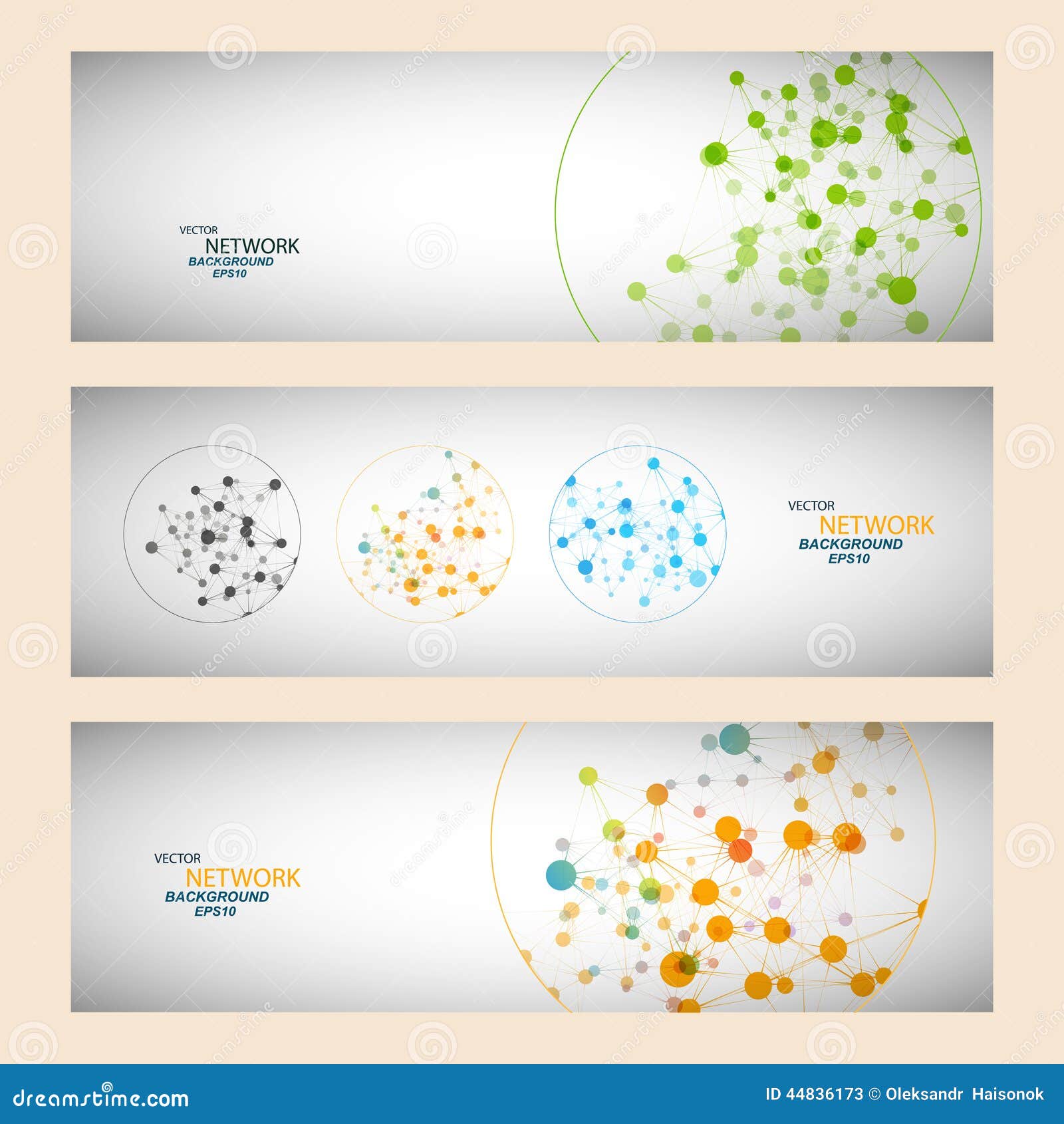 Vector Color Network Connection and DNA Atom Stock Vector ...