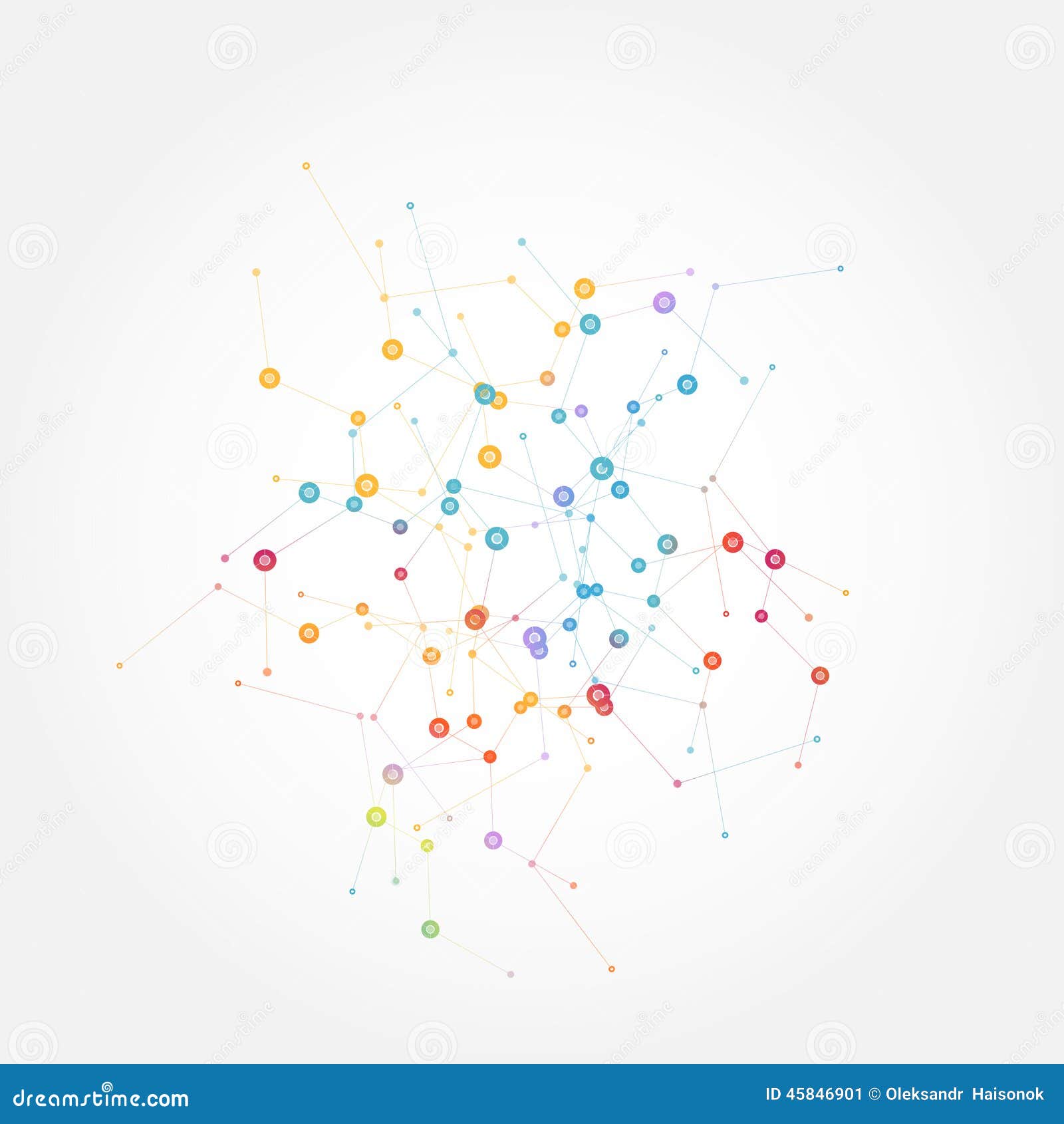 Vector Color Network Connection and DNA Atom Stock Vector ...
