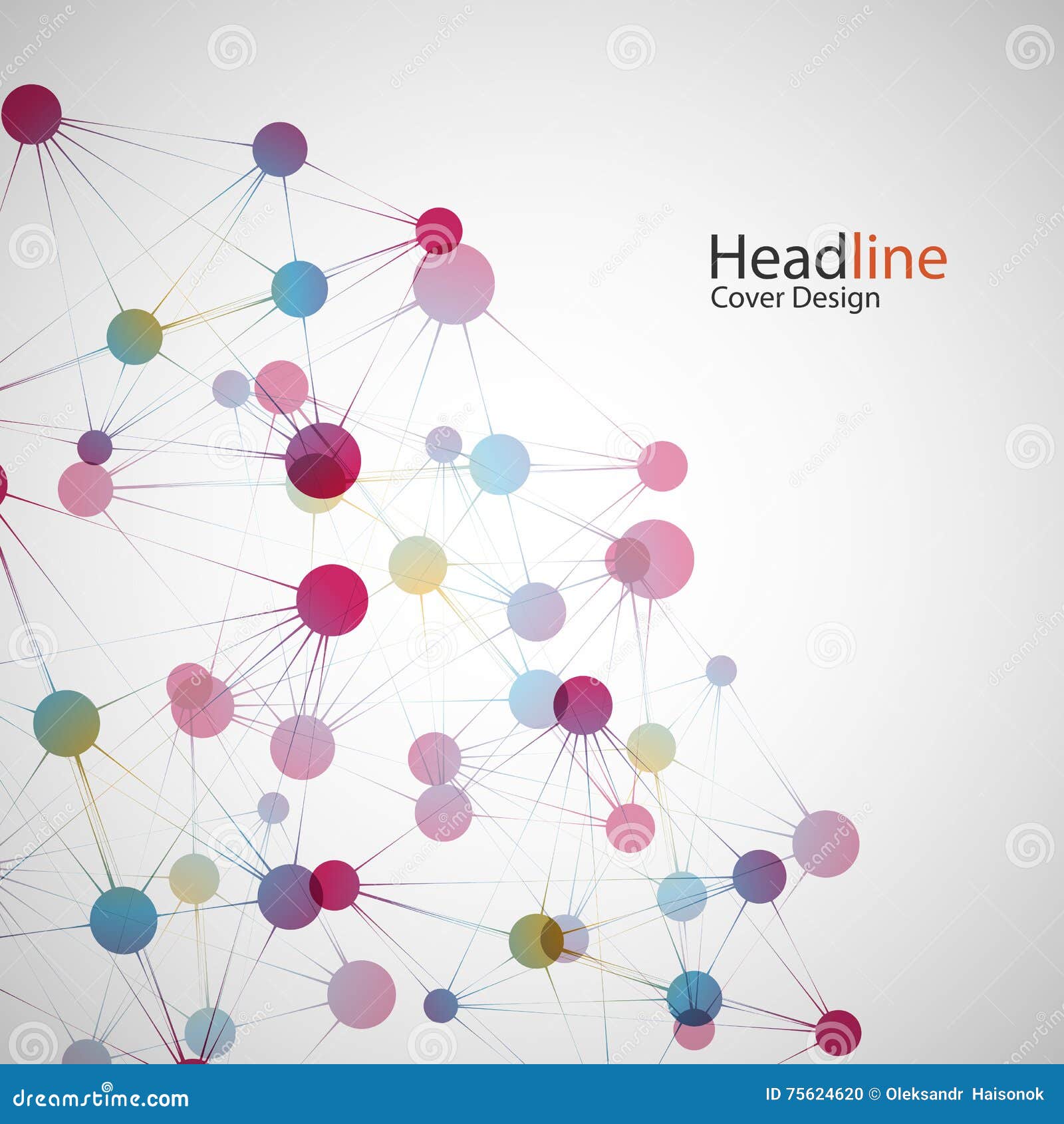 Vector Color Network Connection and DNA Atom Stock Vector ...