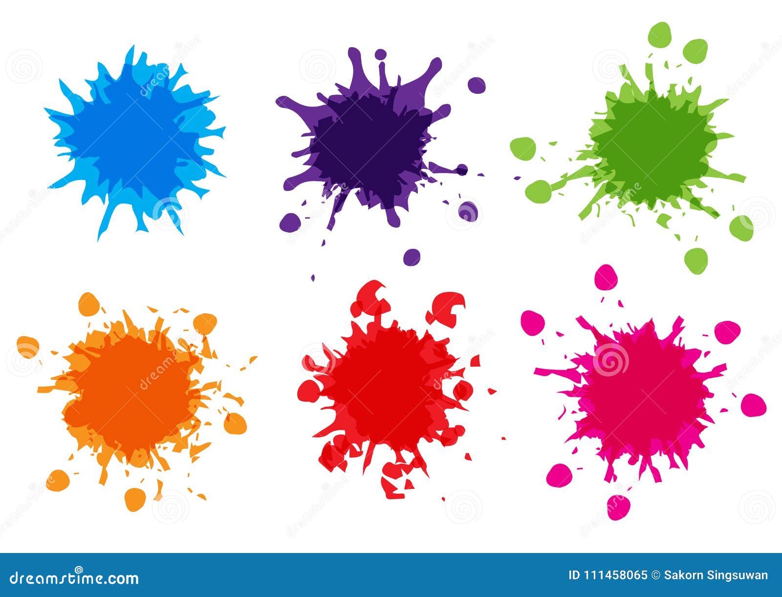 Vector Color Paint Splatter,splatter Pack Collection,illustration ...