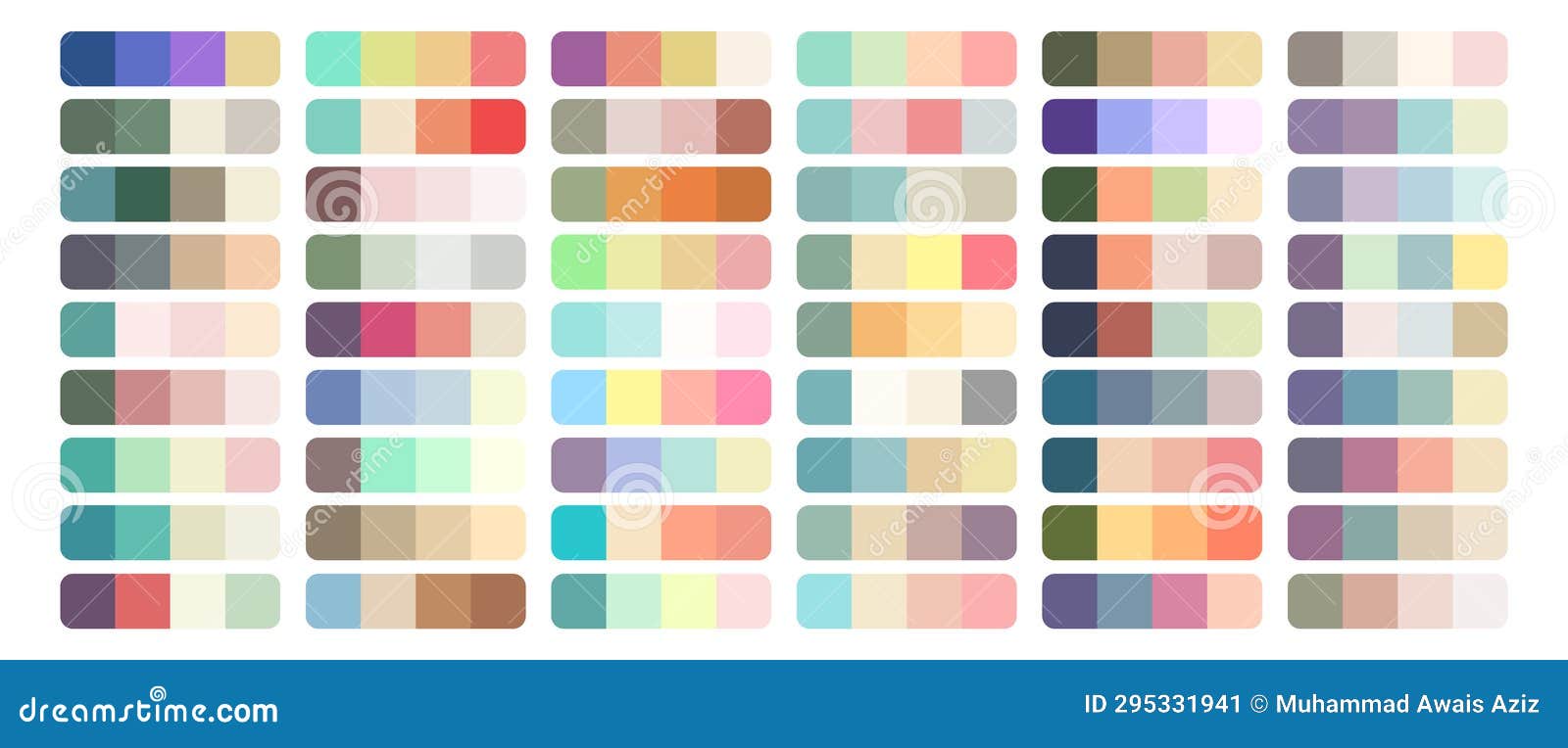 Vector Color Palette Set Design Template Multi Color Stock Illustration ...