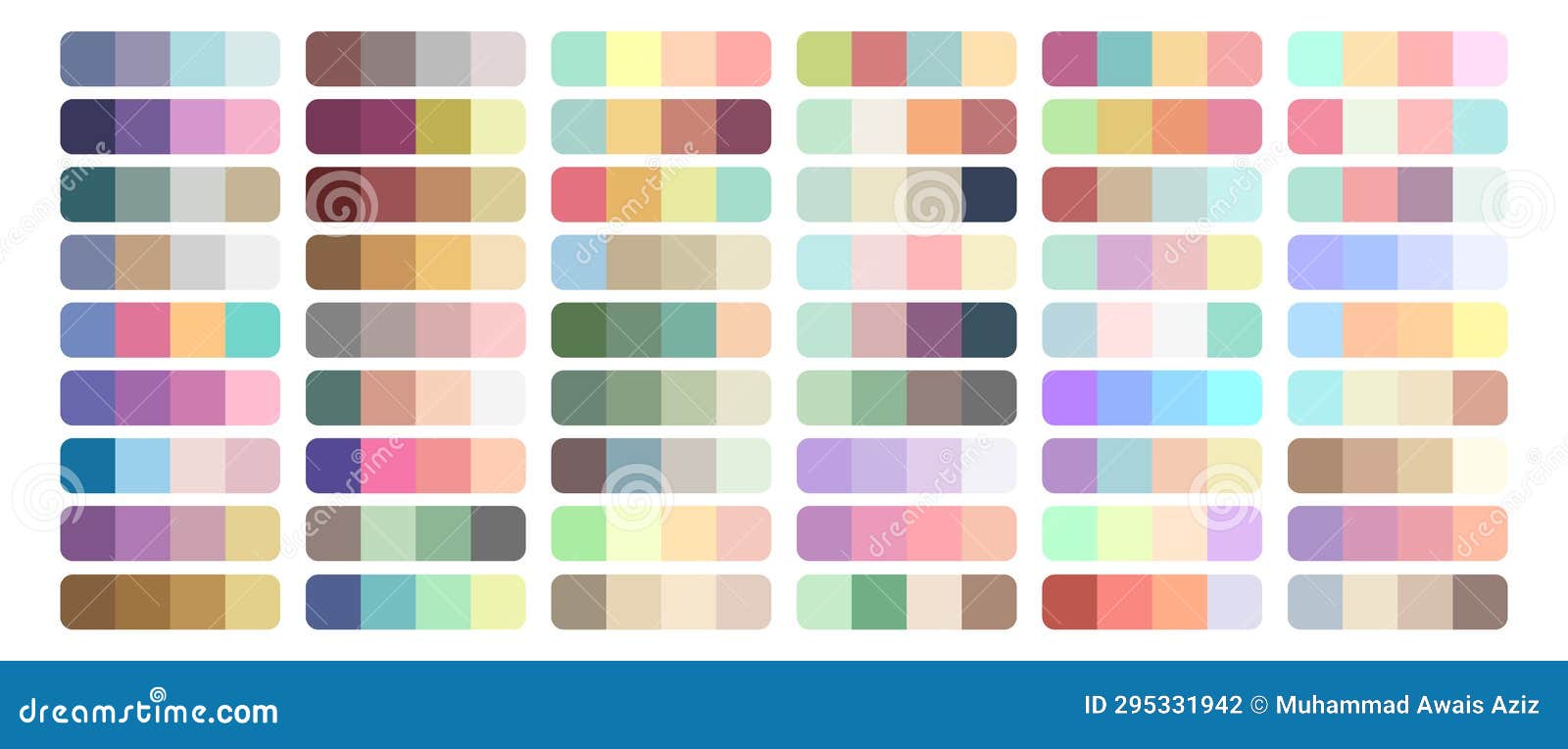 Vector Color Palette Set Design Template Multi Color Stock Vector ...