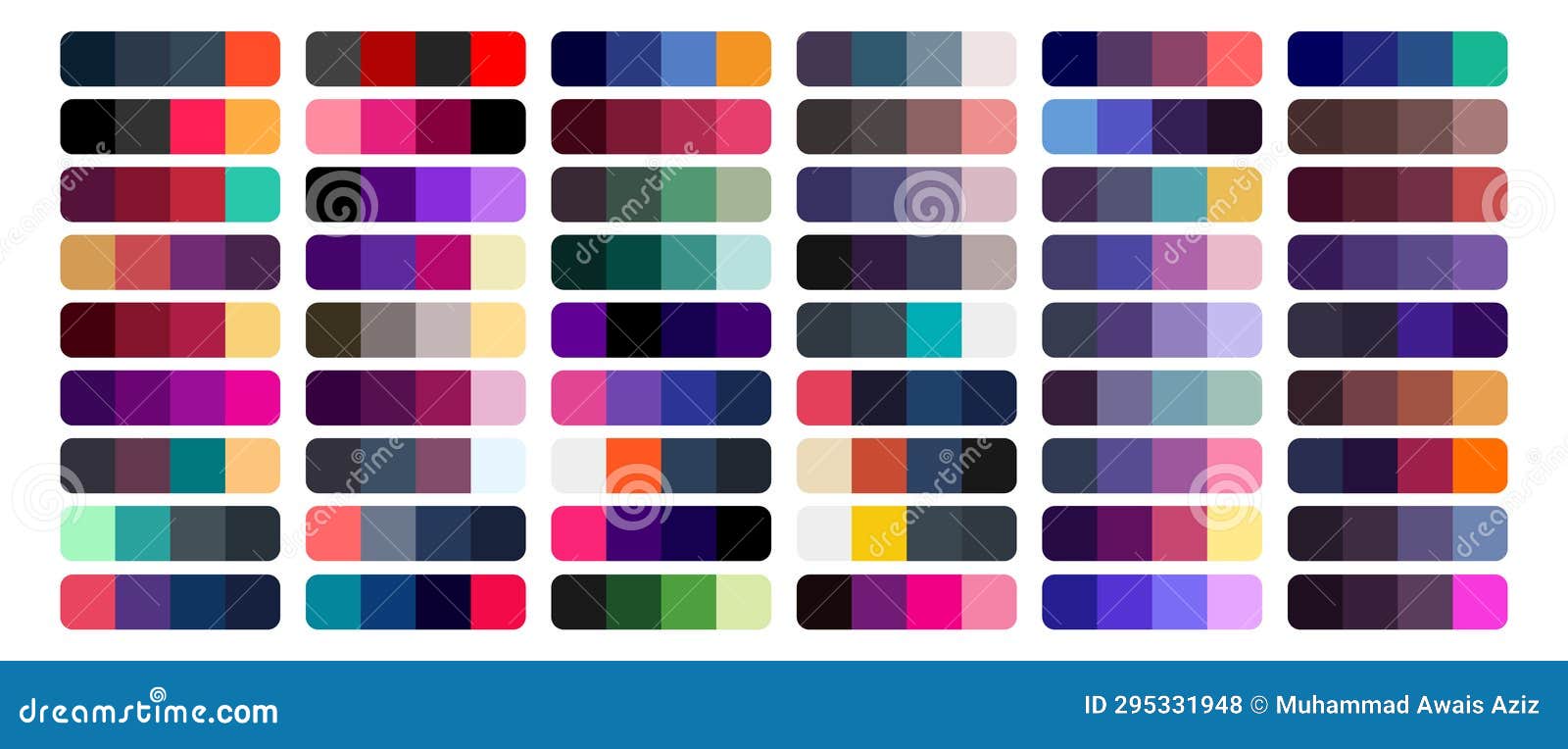 Vector Color Palette Set Design Template Multi Color Stock Vector ...