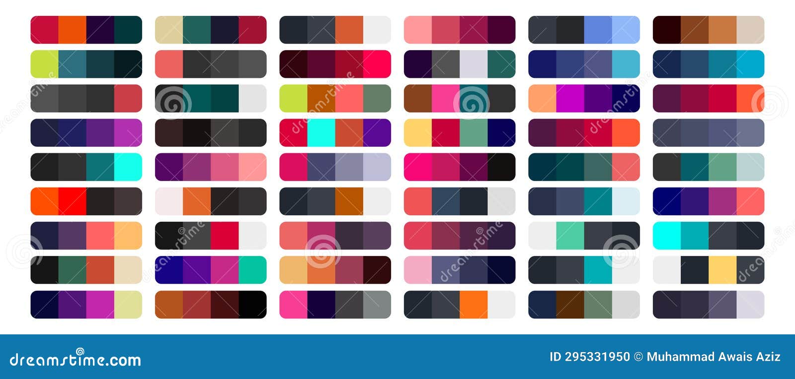 Vector Color Palette Set Design Template Multi Color Stock Vector ...