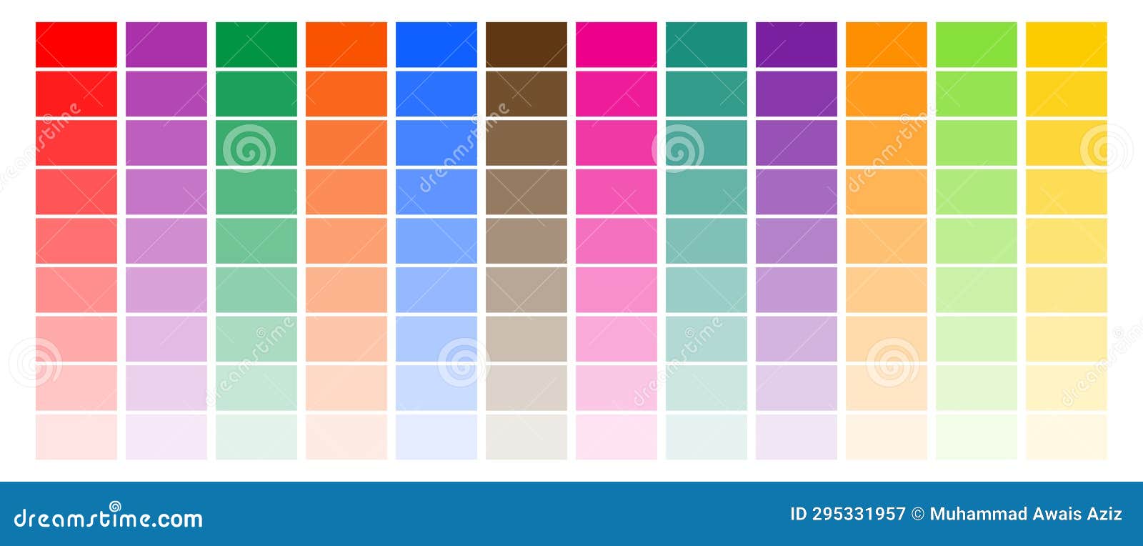 Vector Color Palette Set Design Template Multi Color Stock Vector ...