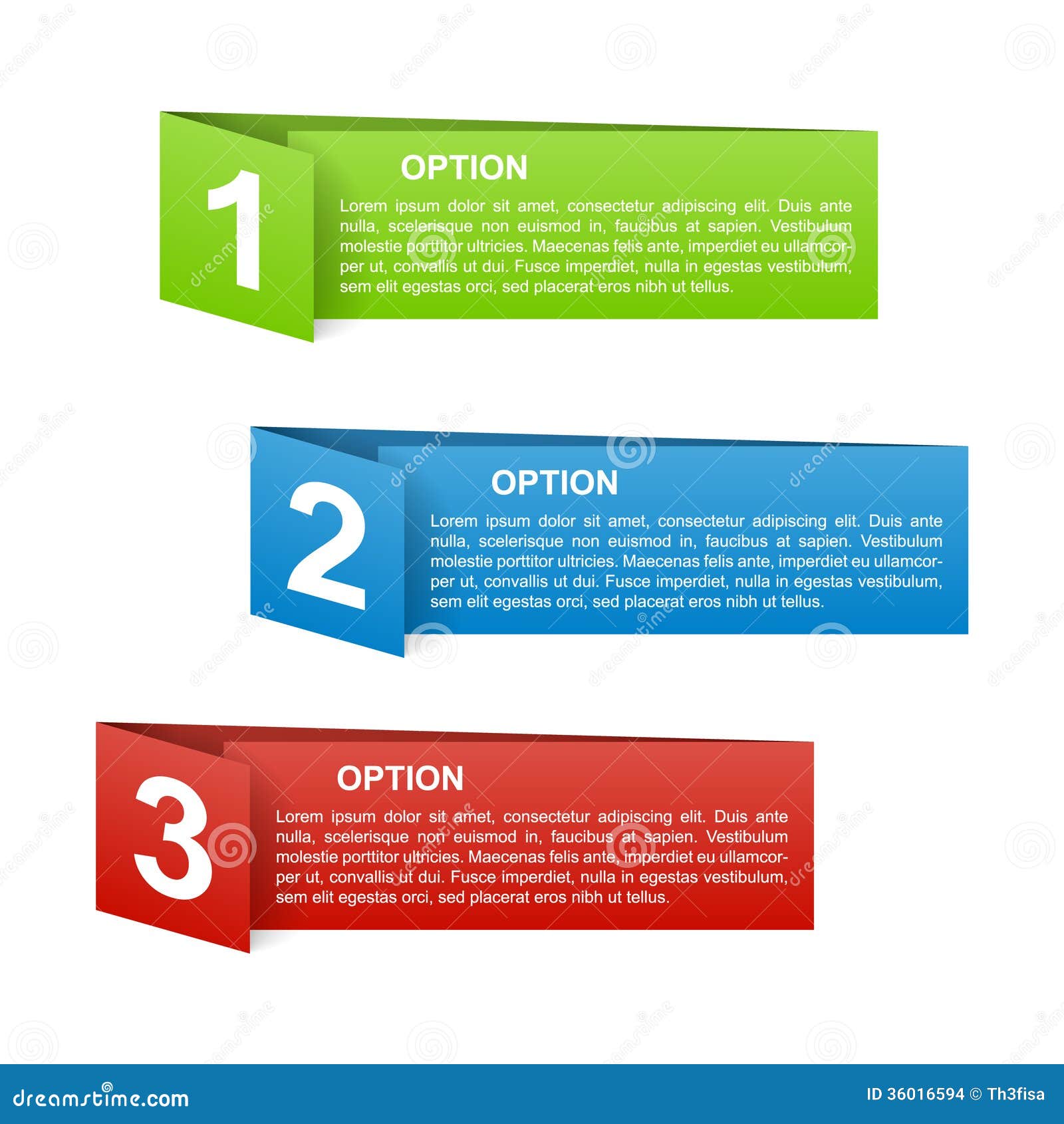 Vector Color Paper Option Labels Stock Vector - Illustration of label ...