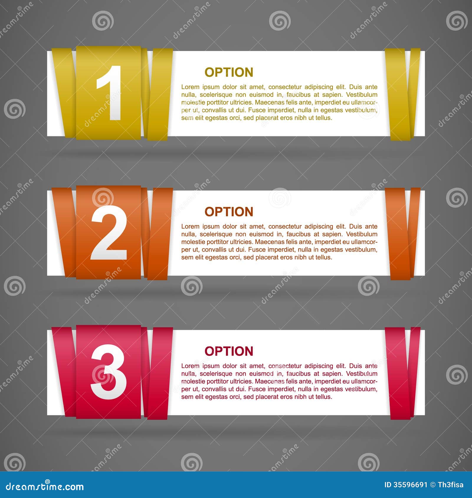 Vector Color Paper Option Labels Stock Vector - Illustration of ...