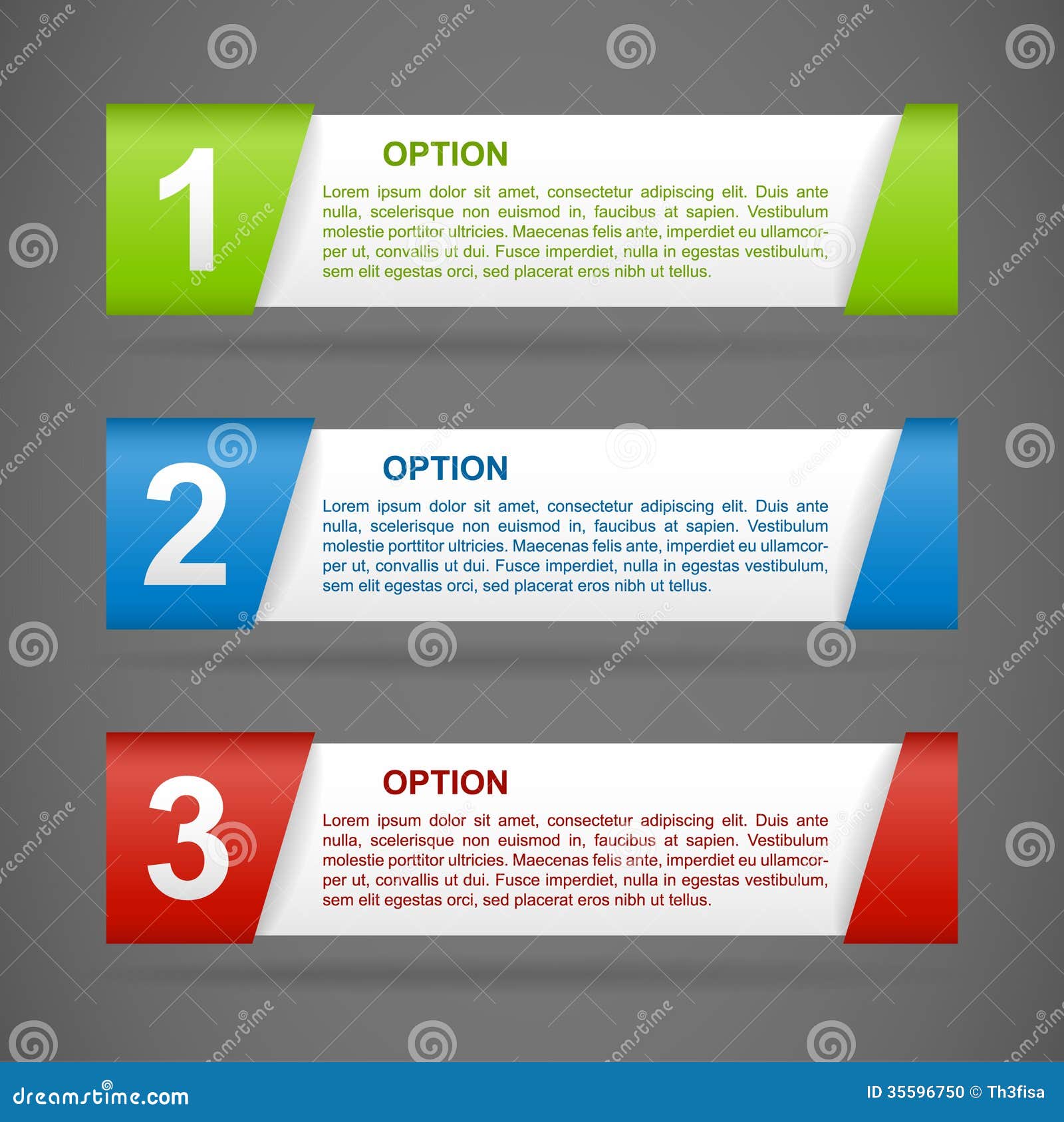 Vector Color Paper Option Labels Stock Vector - Illustration of ...