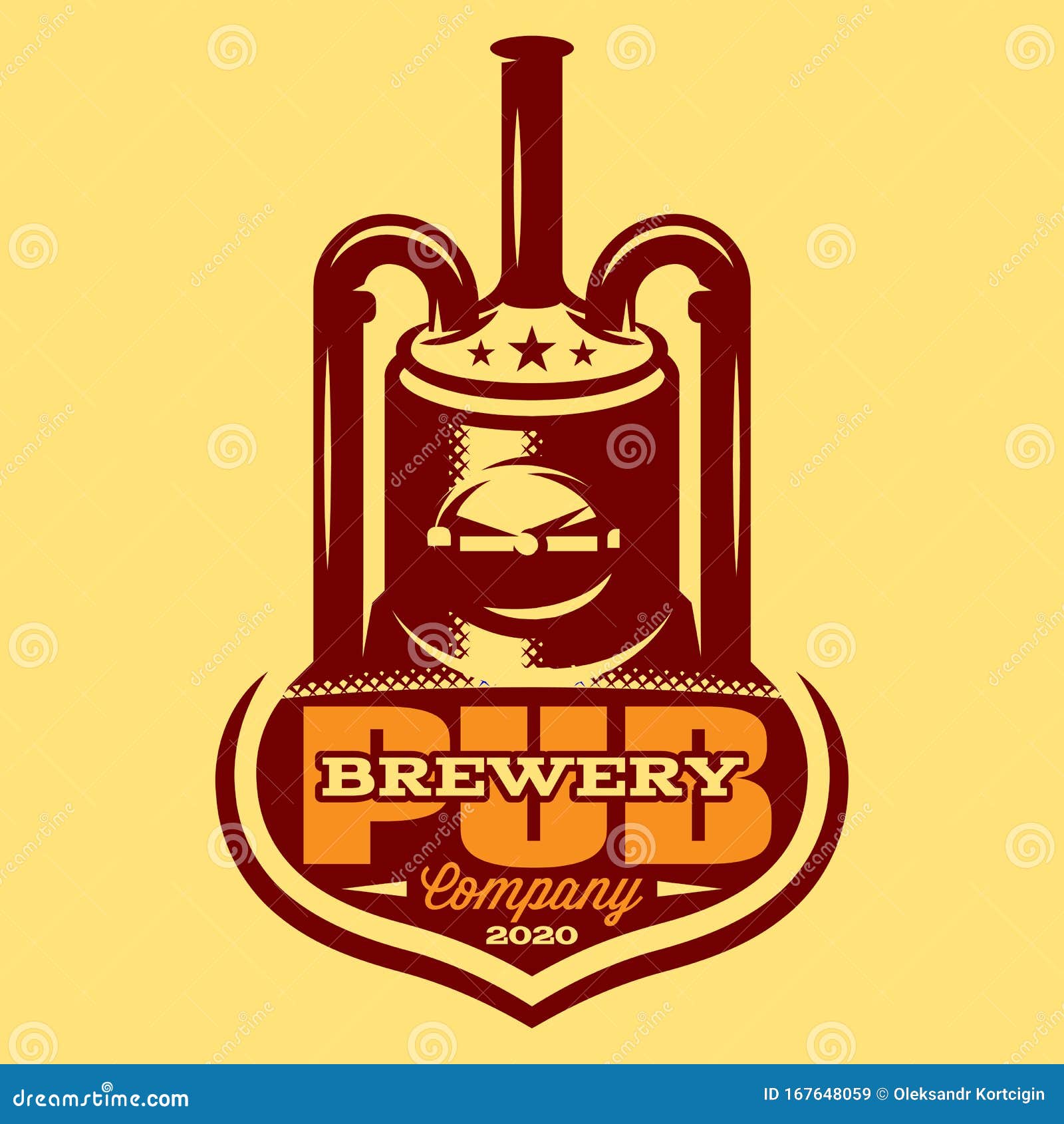 Vector Color Pattern with Brewing Machine in Retro Style Stock ...