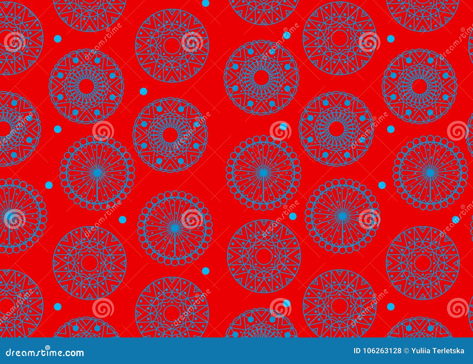 Vector Color Pattern Seamless. Geometric Background in Red and B Stock ...