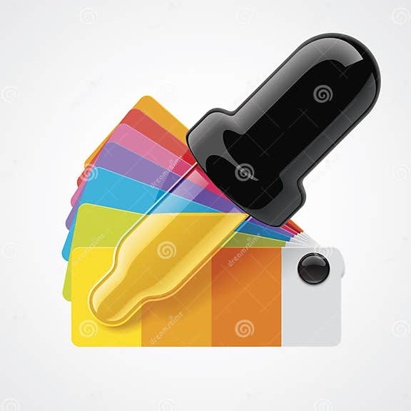 Vector color picker icon stock vector. Illustration of button - 25224908