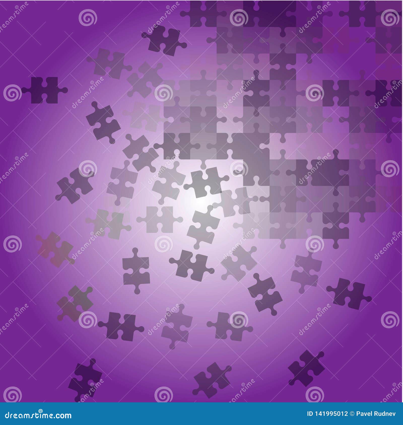 Abstract Background with Violet Puzzle Stock Vector - Illustration of ...