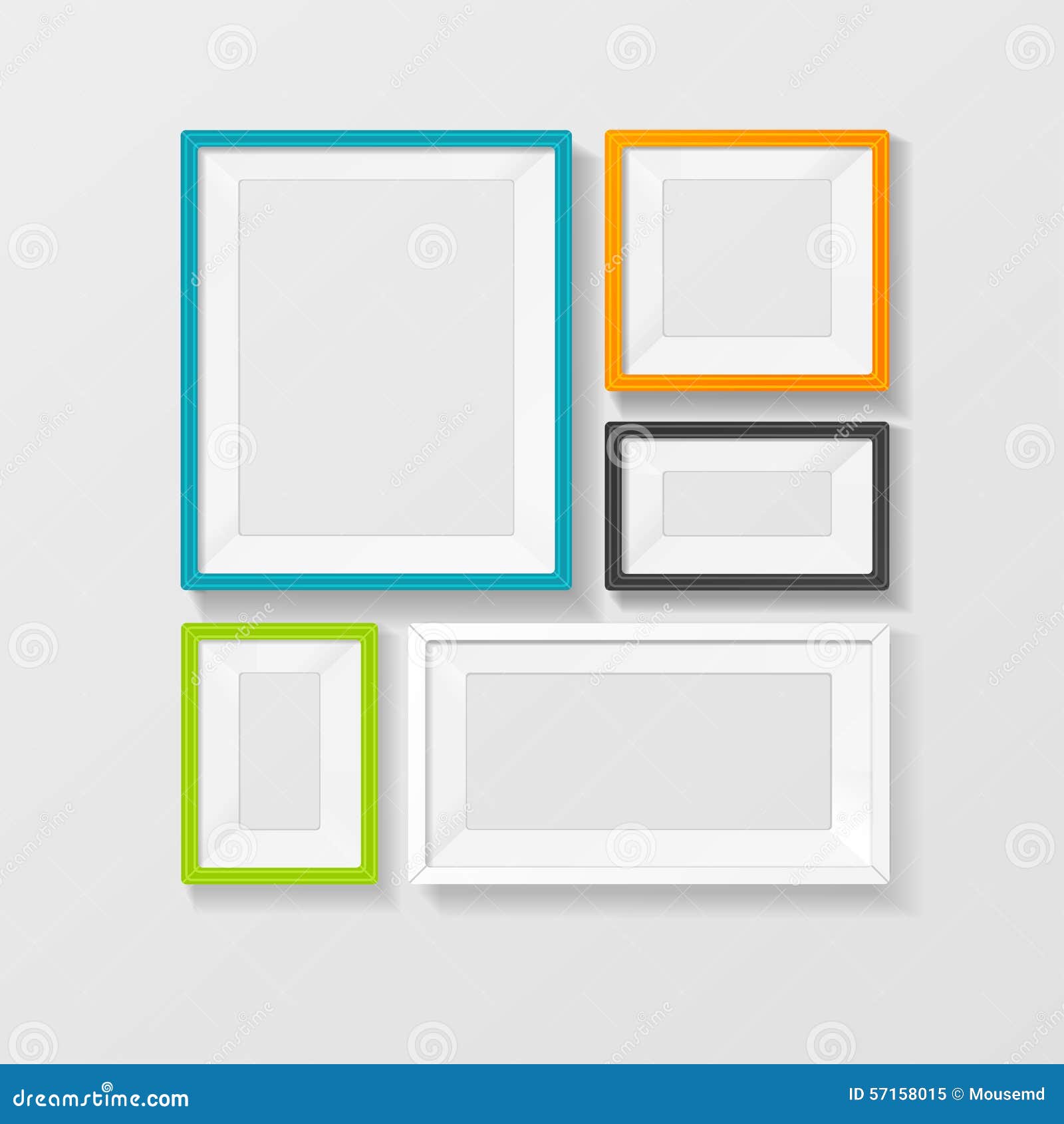Vector Color Picture Frame Vector Set Stock Vector - Illustration of ...