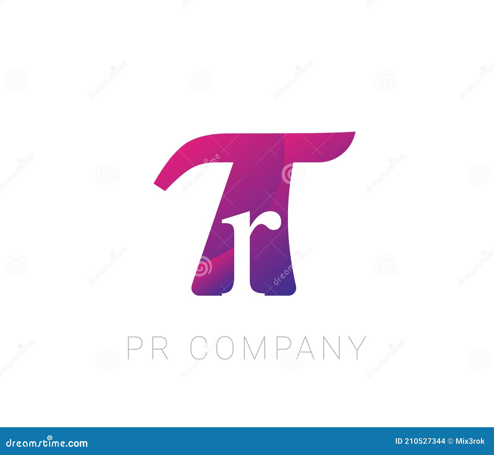 Vector Color Pr Company Logo Stock Vector - Illustration of modern ...
