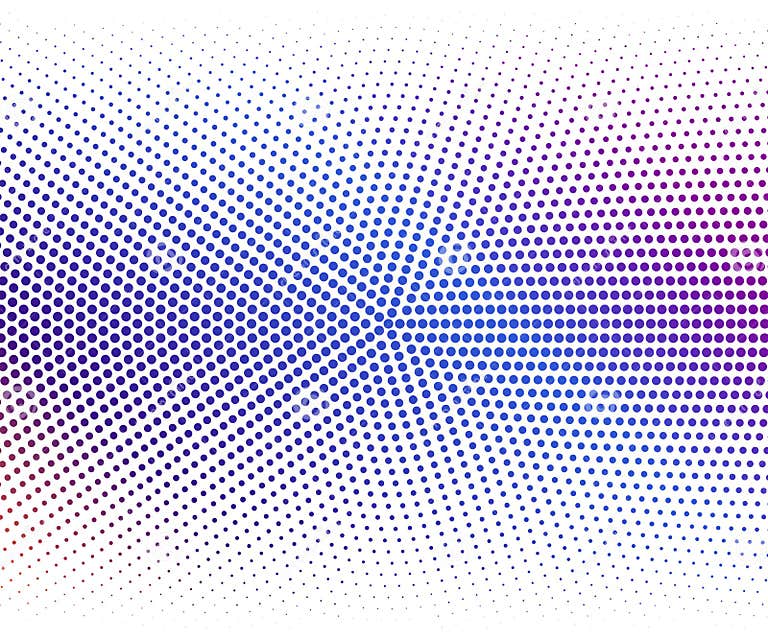 Vector Color Round Halftone Effect. Colorful Gradient Halftone Abstract ...