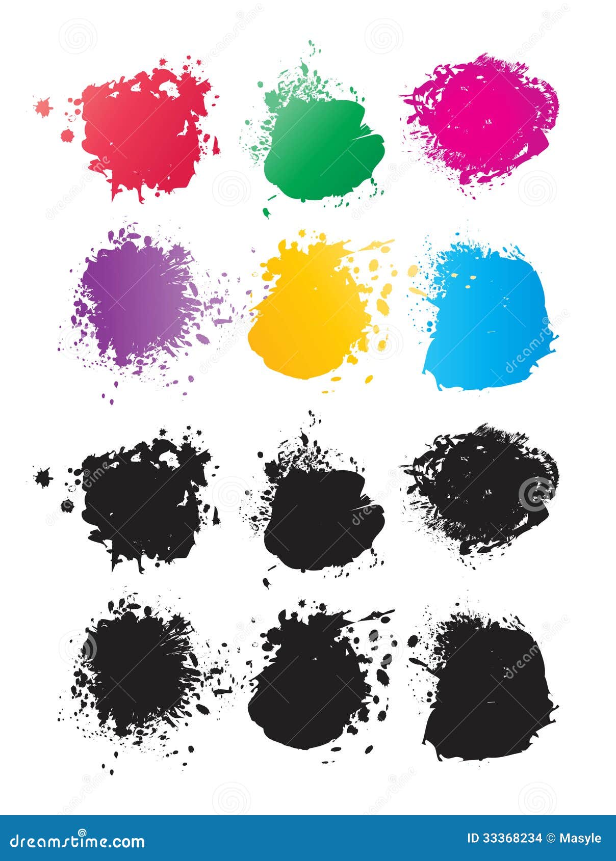 Vector Color Spots stock vector. Illustration of splash - 33368234