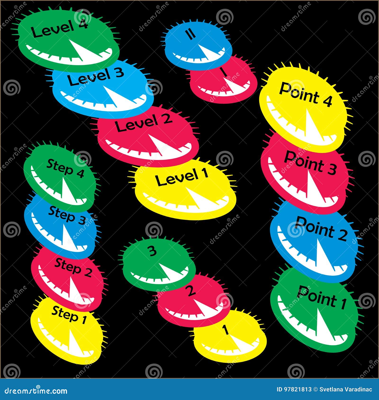 Vector Color Step by Step Info Graphic Stock Vector - Illustration of ...