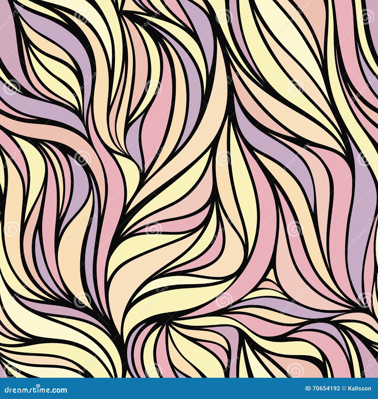 Vector Color Wave Floral Background. Pink Abstract Swirl Texture Stock ...