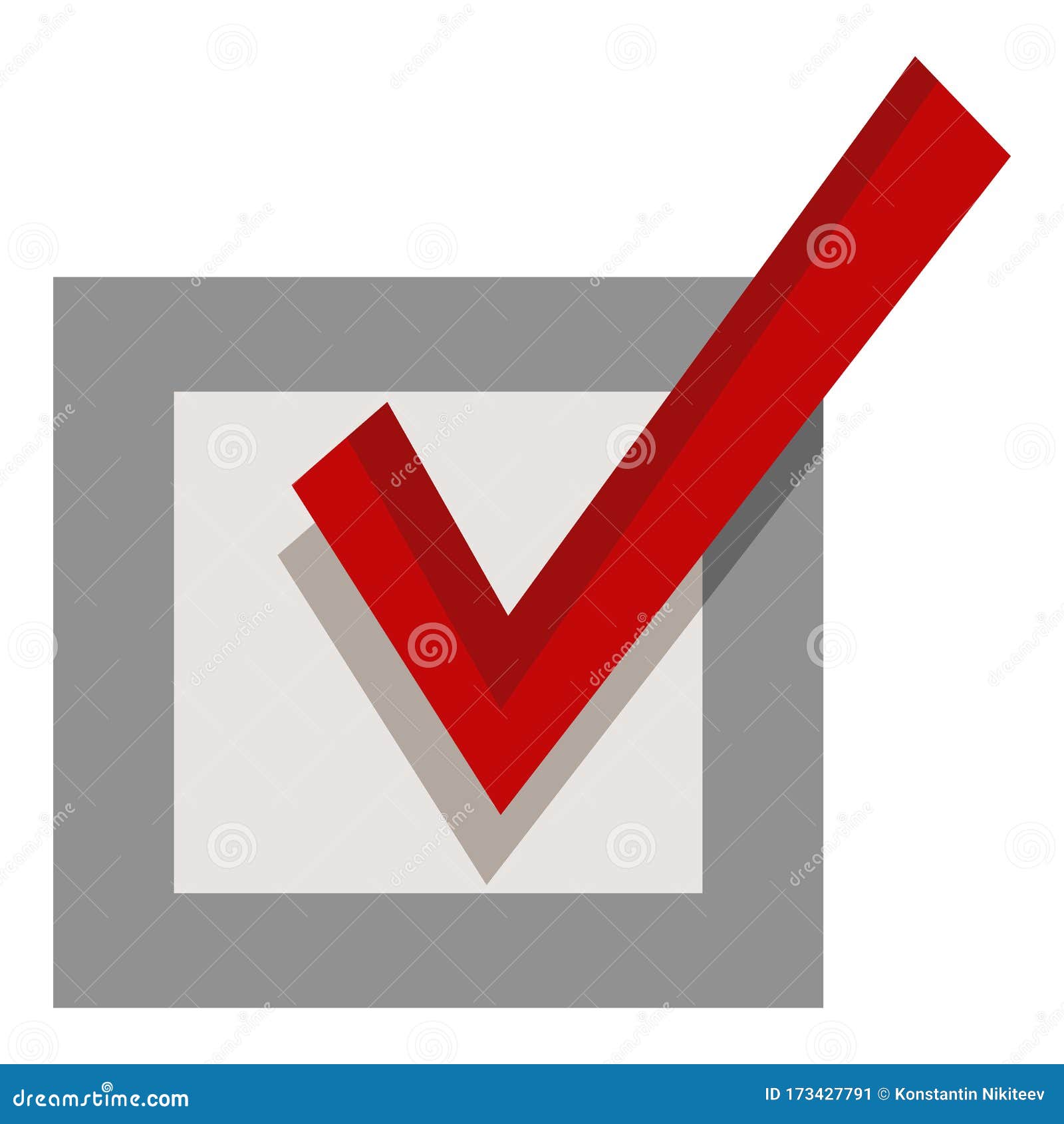 Vector Single Yes Icon. Tick in Checkbox Frame Stock Vector ...