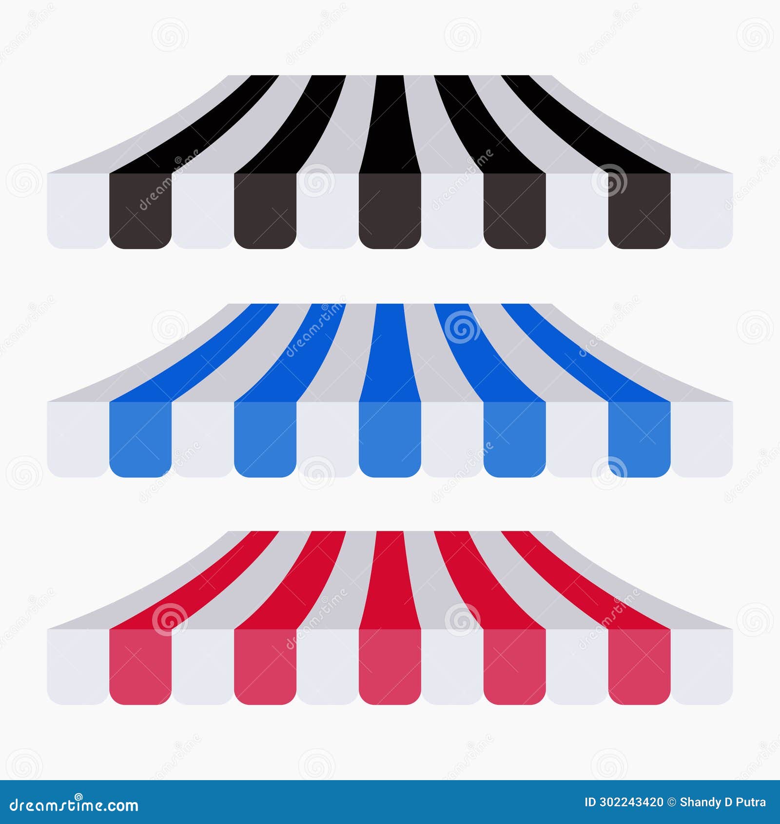 Vector Colored Awnings, Shop Canopy Stock Vector - Illustration of ...