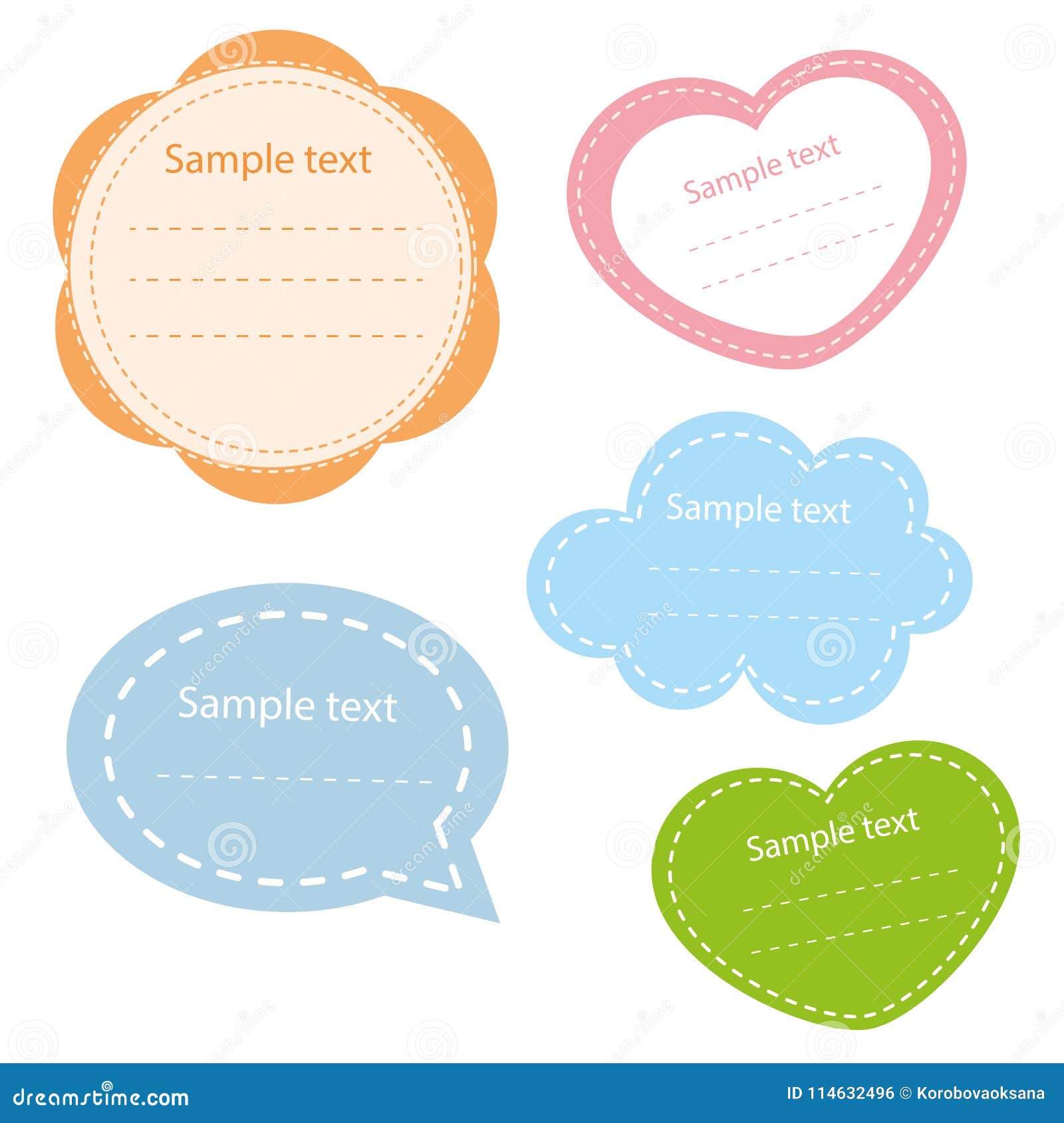 Vector Colored Bubbles of Different Shapes Stock Illustration ...