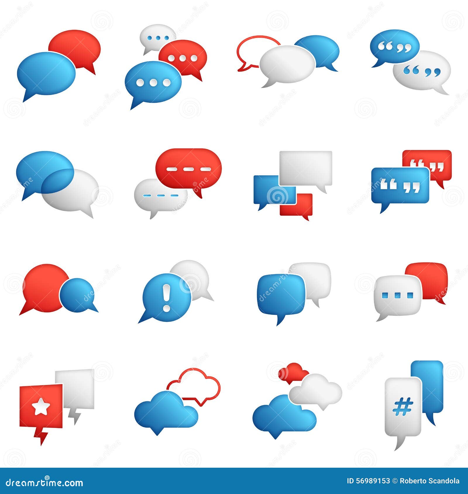 Vector Colored Chat Bubbles Stock Vector - Illustration of message ...