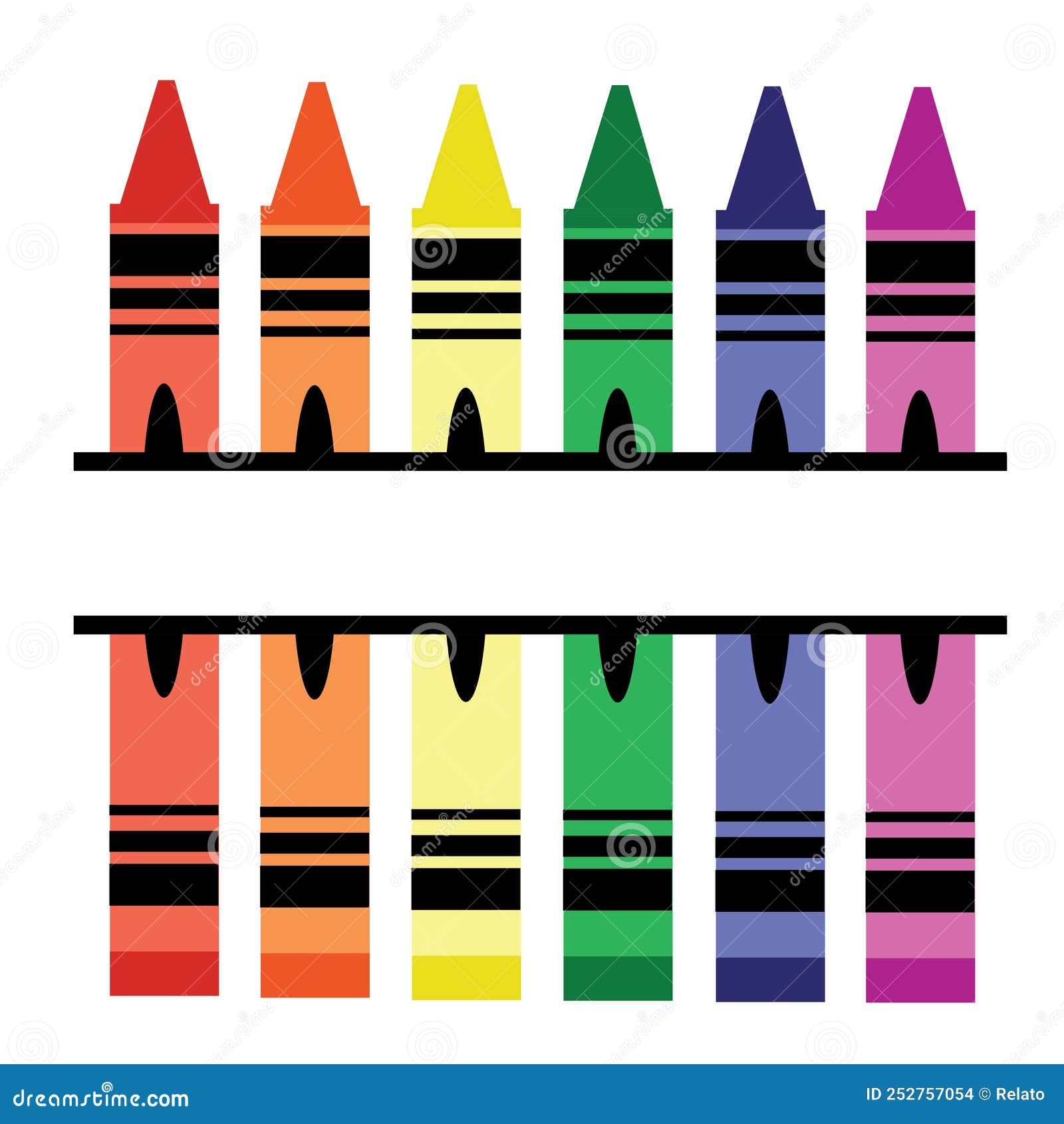 Vector Colored Crayons, Back To School. Stock Vector - Illustration of ...
