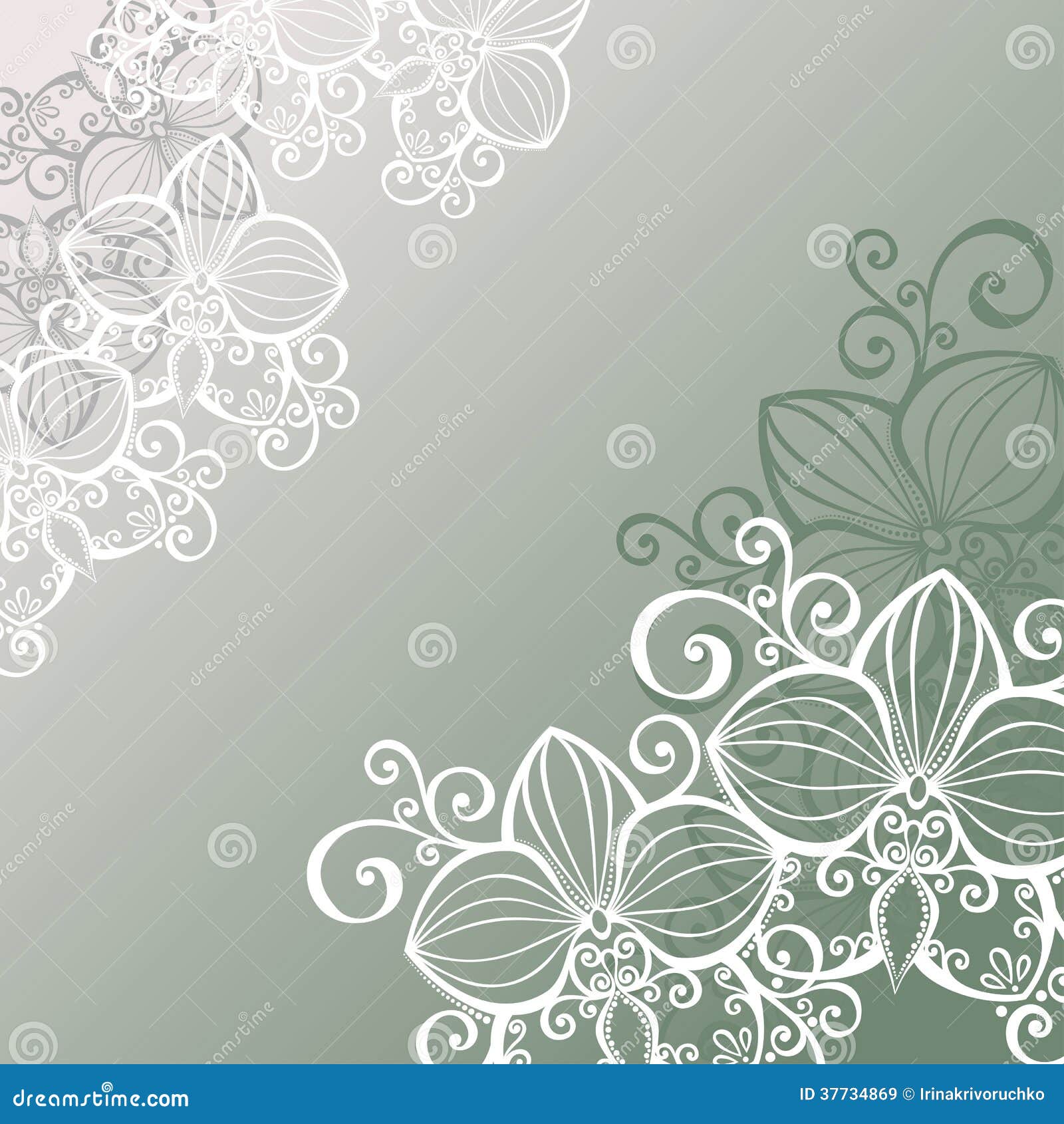 Vector Colored Floral Layout. Stock Vector - Illustration of layout ...
