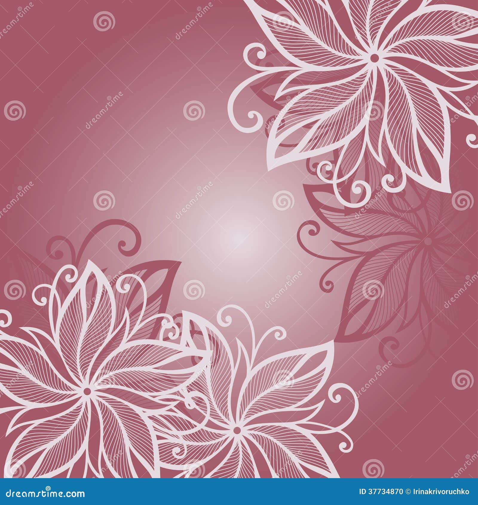 Vector Colored Floral Layout. Stock Vector - Illustration of elegant ...