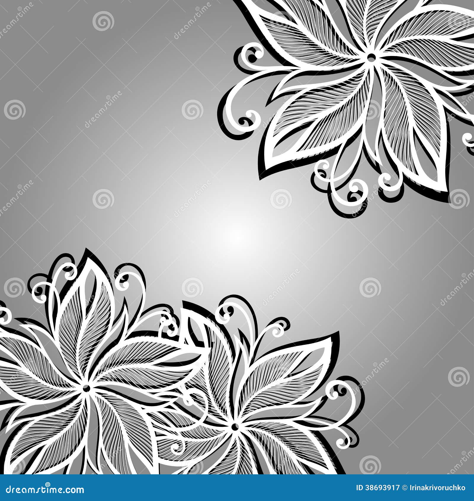 Vector Colored Floral Layout. Stock Vector - Illustration of layout ...