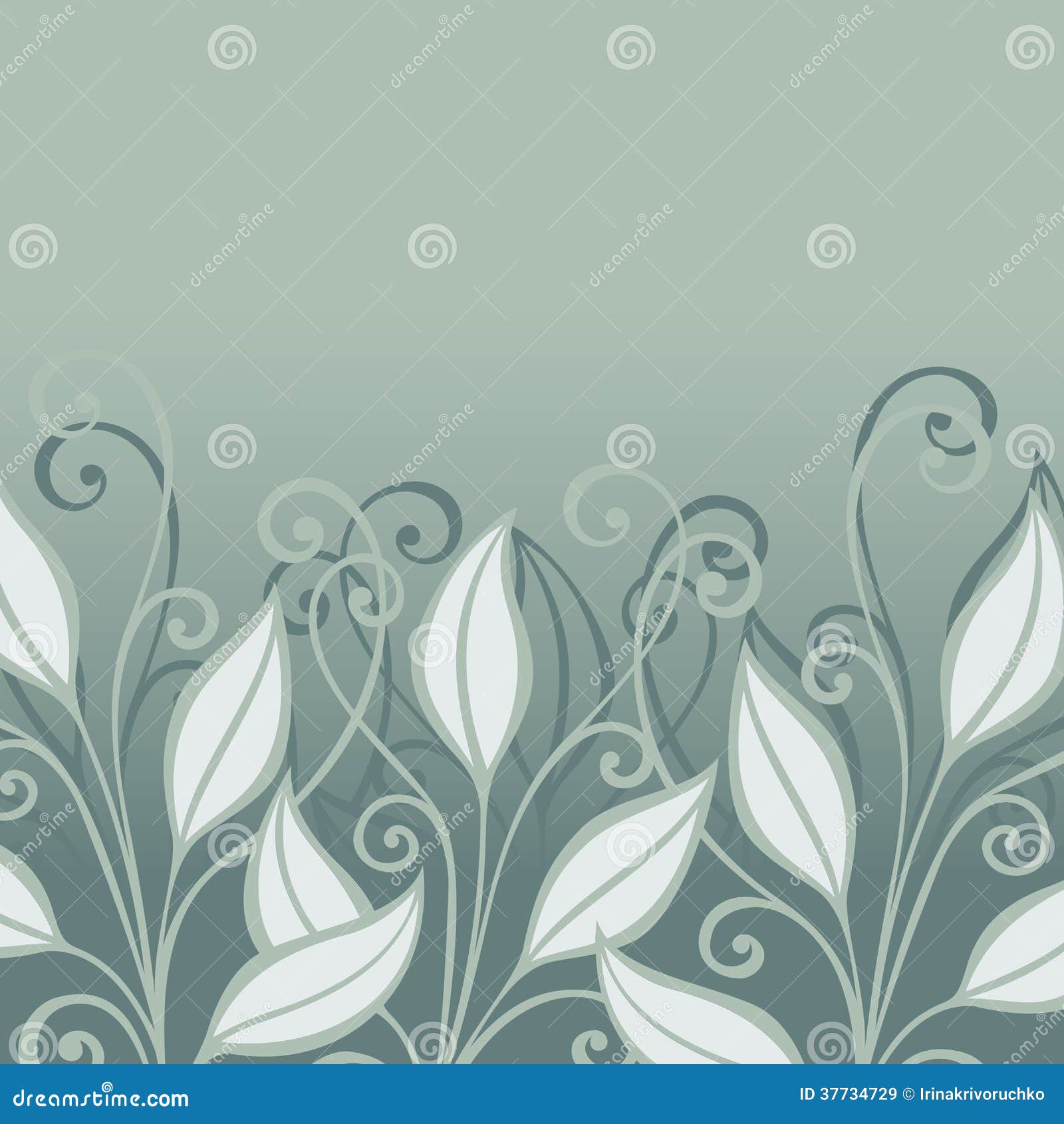 Vector Colored Floral Layout with Leaves Stock Vector - Illustration of ...