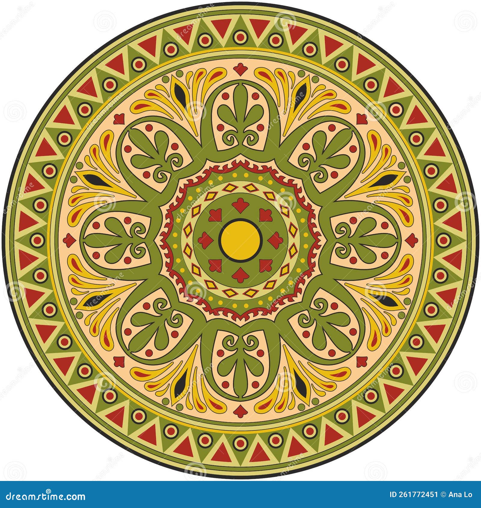 Byzantine Pattern , Floral Ornament In Euroean Style Cartoon Vector ...
