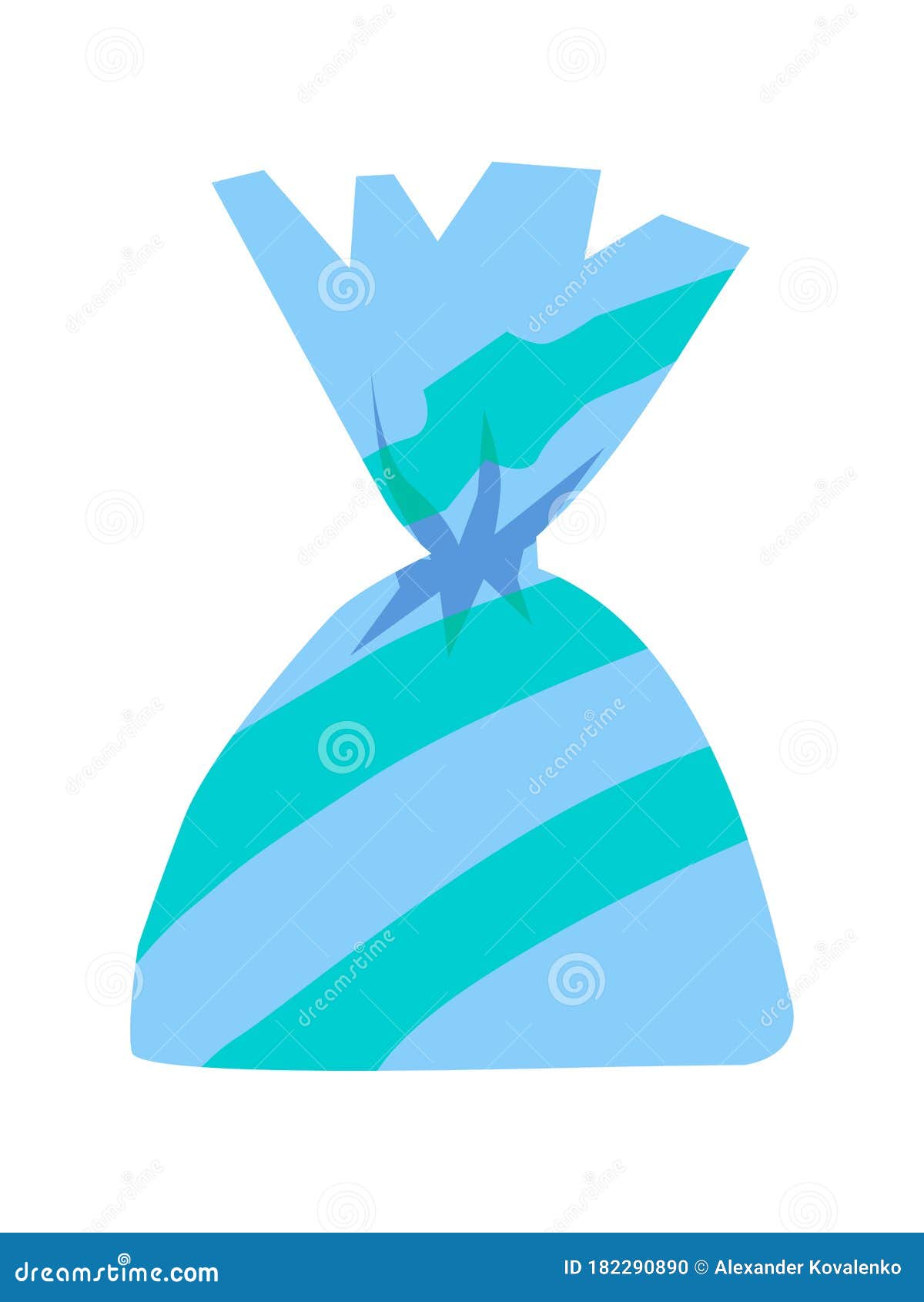 Vector, Colored Illustration of Candy in Colorful Wrapper Stock ...