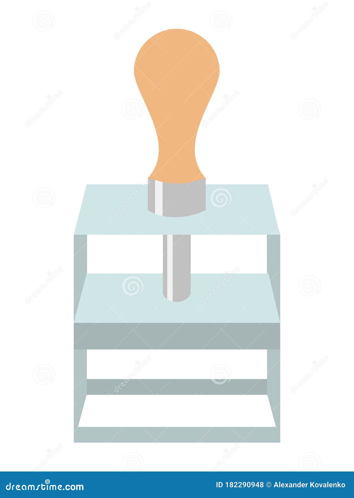 Vector, Colored Illustration of Rubber Stamp Stock Illustration ...
