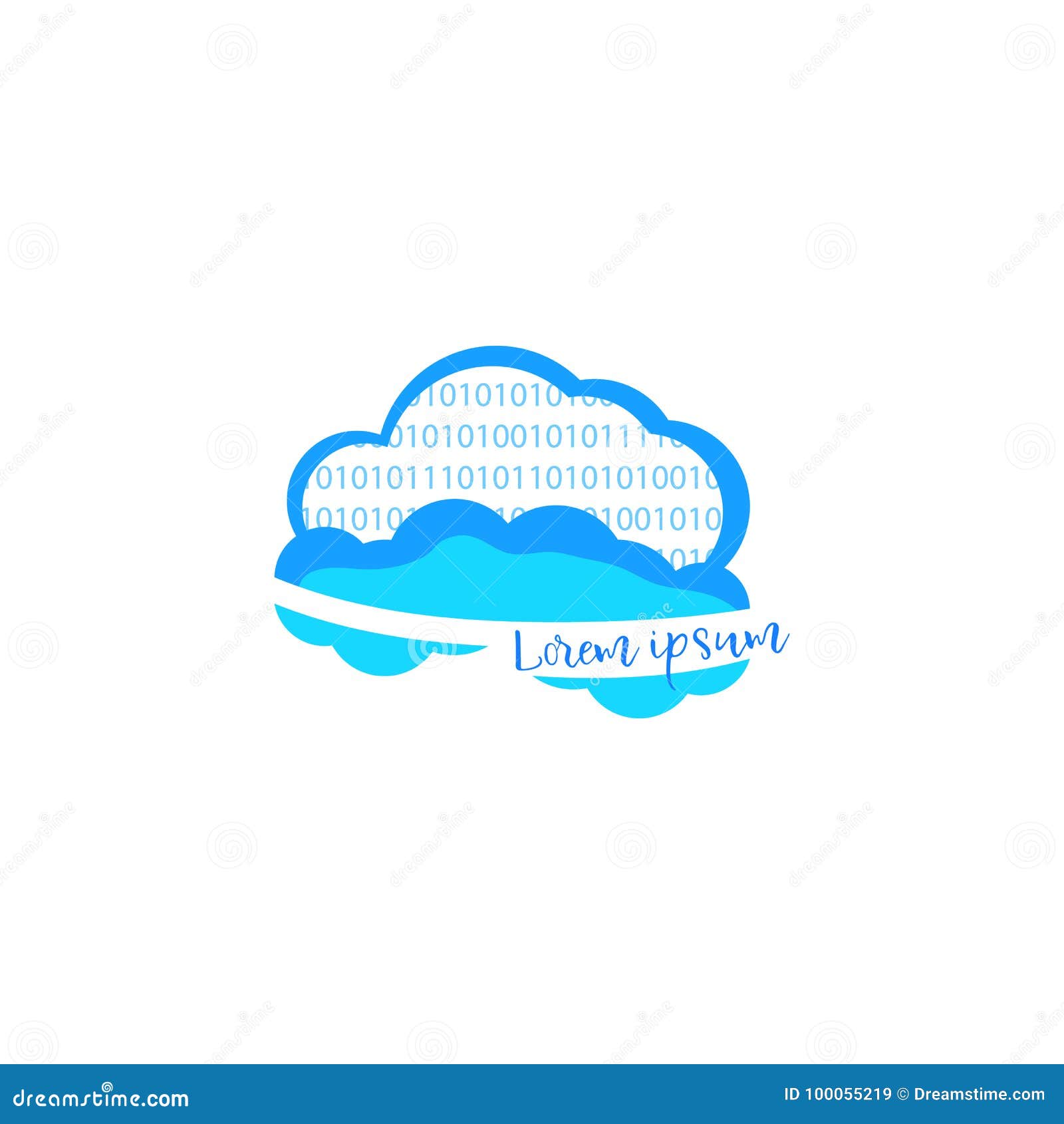 Vector Colored Internet Cloud. Cloud Technology Logo, Isolated on White ...