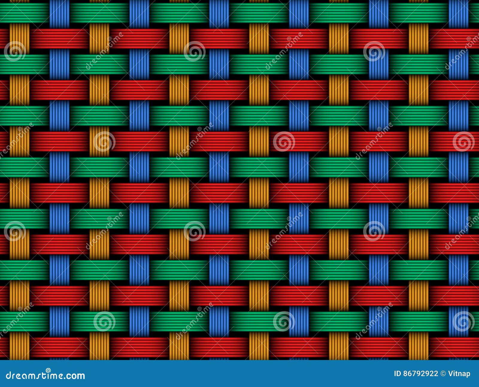 Vector Colored Interweaving Fiber Seamless Pattern Stock Vector ...