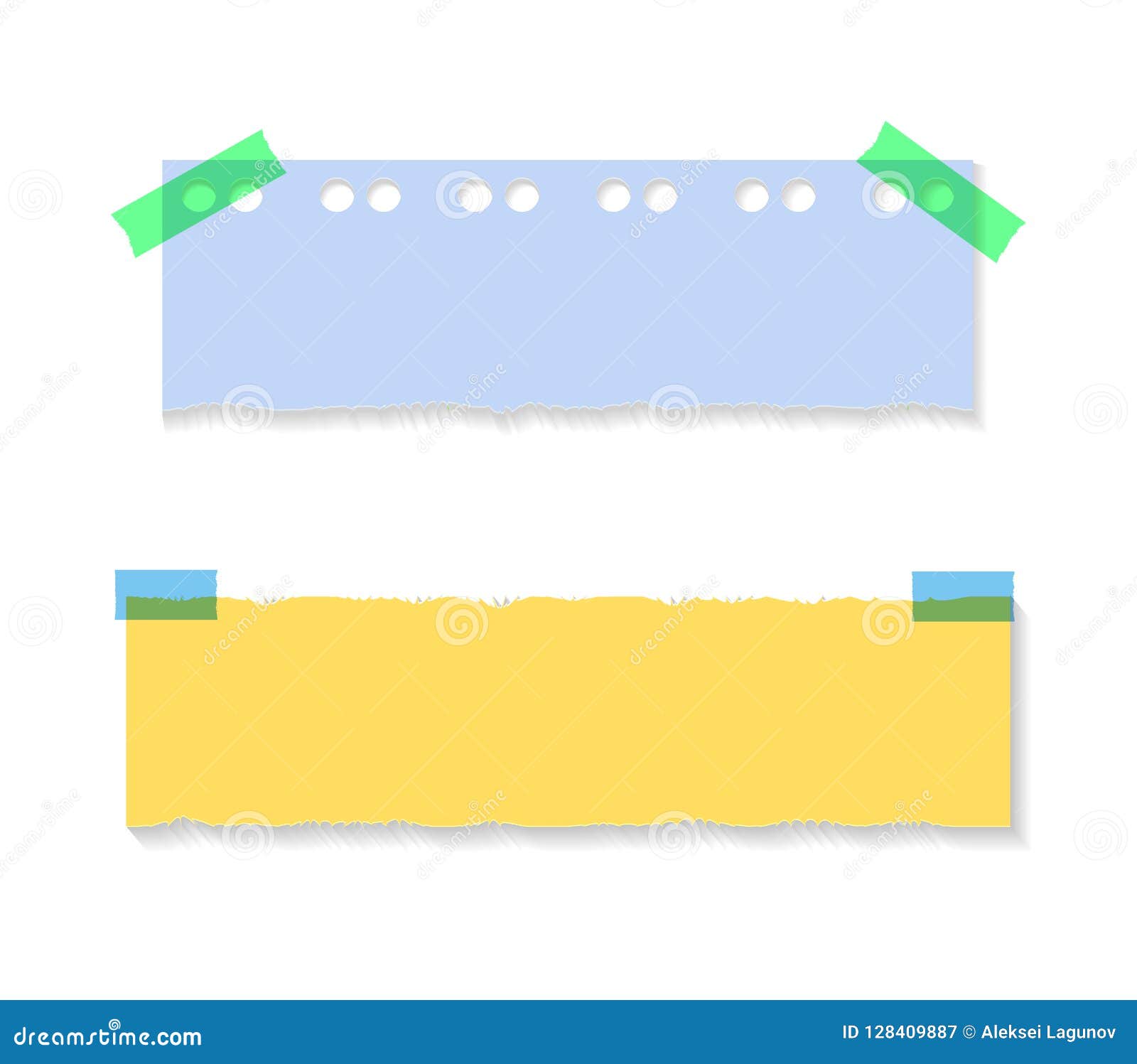 Vector Colored Paper, Isolated Illustrations. Stock Vector ...