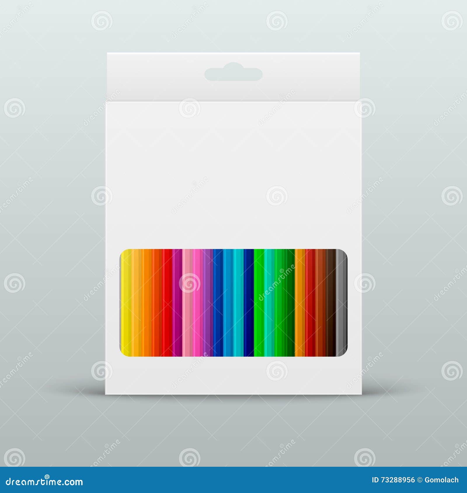 Vector Colored Pencils in the Box Stock Vector - Illustration of ...