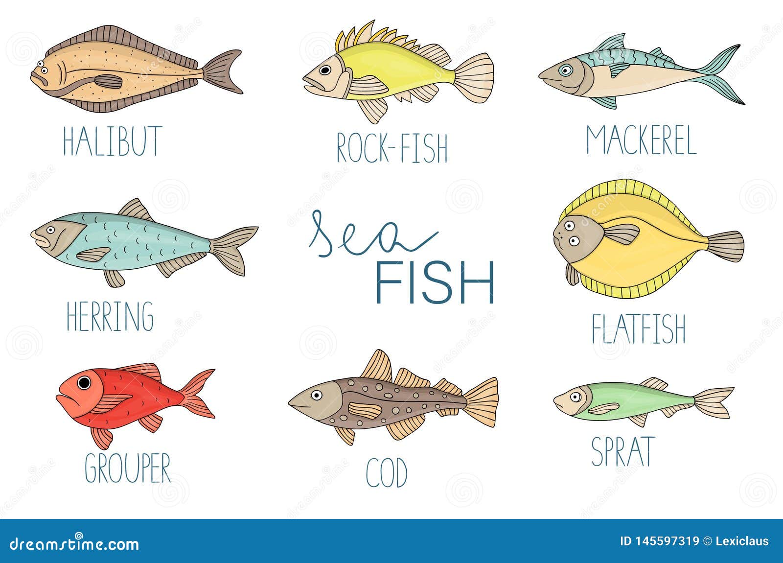 Redfish 2 Colored Line Icon. Simple Light And Dark Blue Element ...