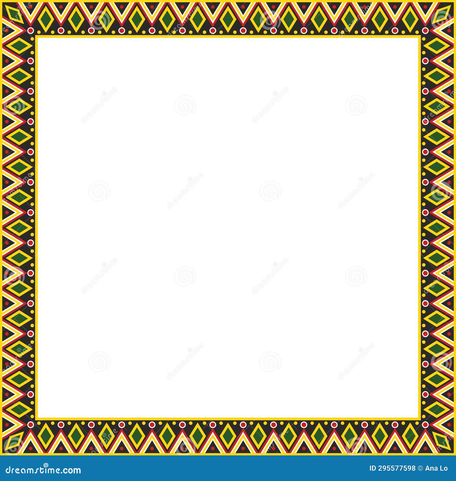 Vector Colored Square National Indian Patterns. Stock Vector ...