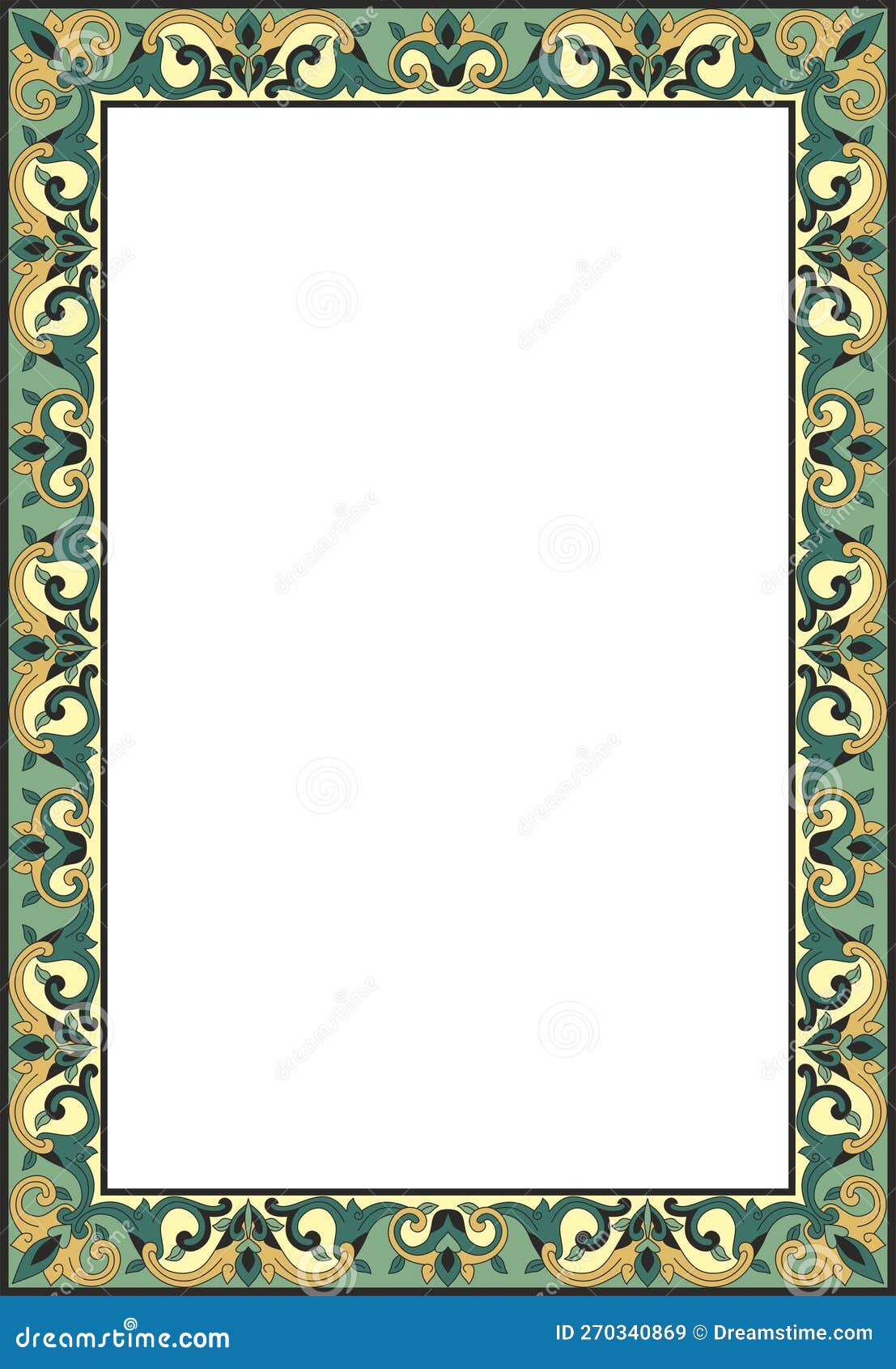 Vector Colored Square Turkish Ornament. Stock Vector - Illustration of ...