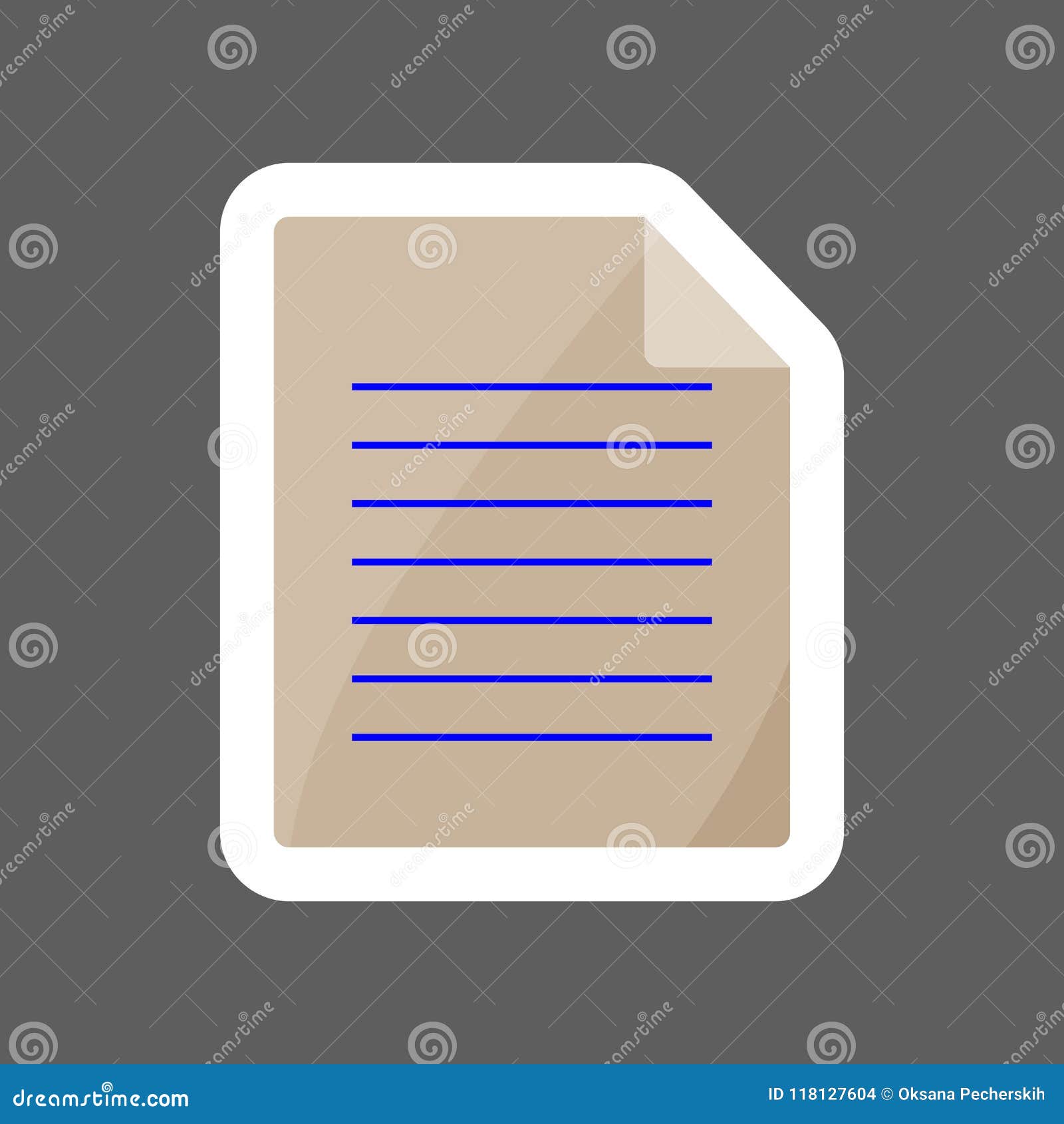 Vector Colored Sticker Document. Paper Icon. Vector Document Stock ... Vector Colored Sticker Document. Paper Icon. Vector Document Stock ...