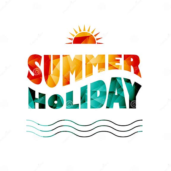 Vector Colored Summer Holiday Text Stock Vector - Illustration of ...