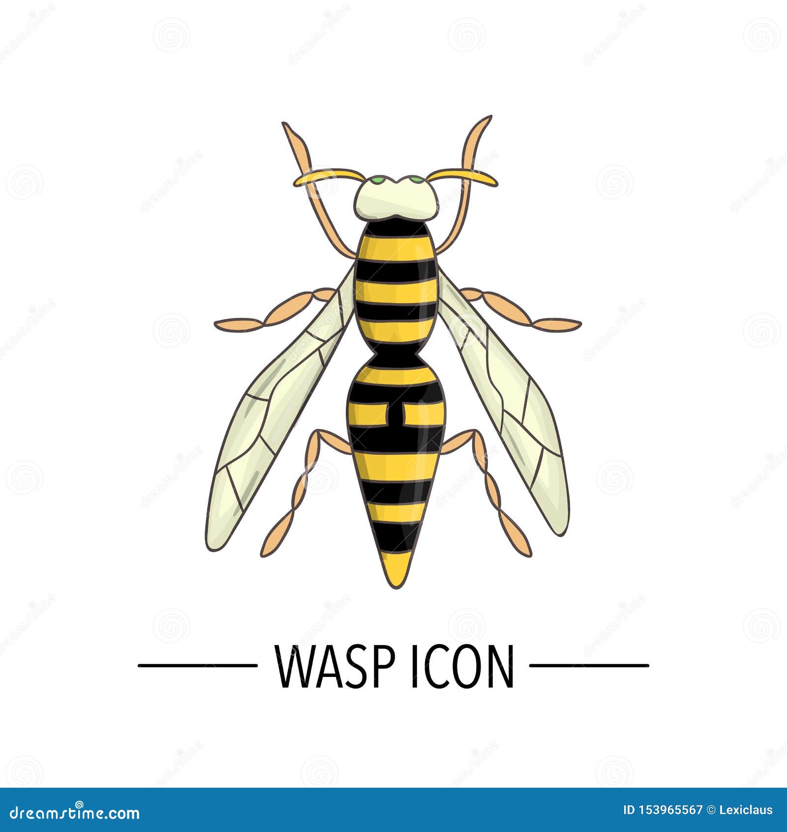 Wasp Icon Clipart Logtotype Isolated Vector Illustration ...