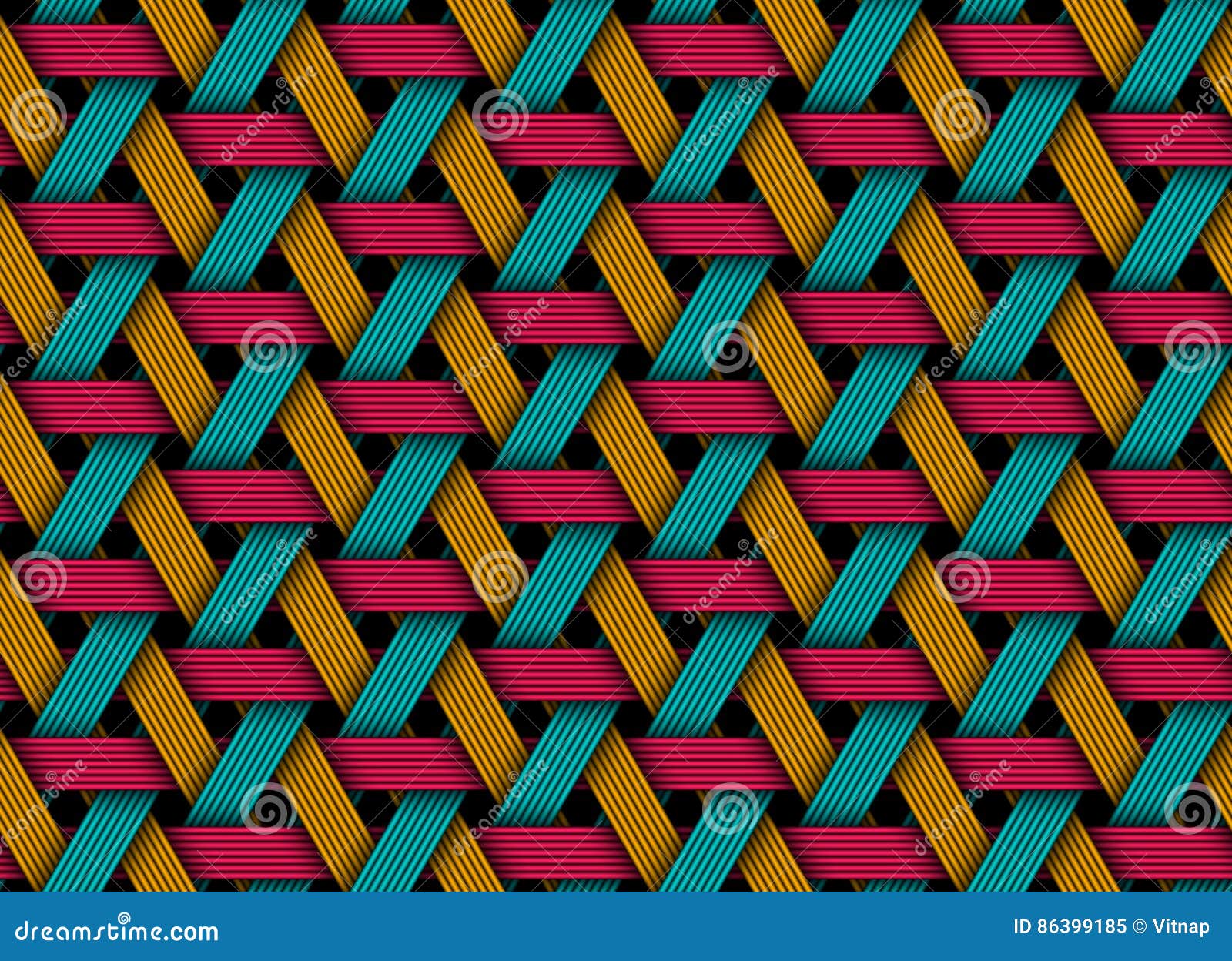 Vector Colored Wicker Fiber Seamless Pattern Stock Vector ...