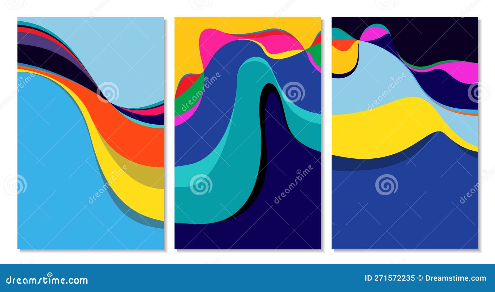 Vector Colorful Abstract Fluid and Liquid Background Modern Minimalist ...