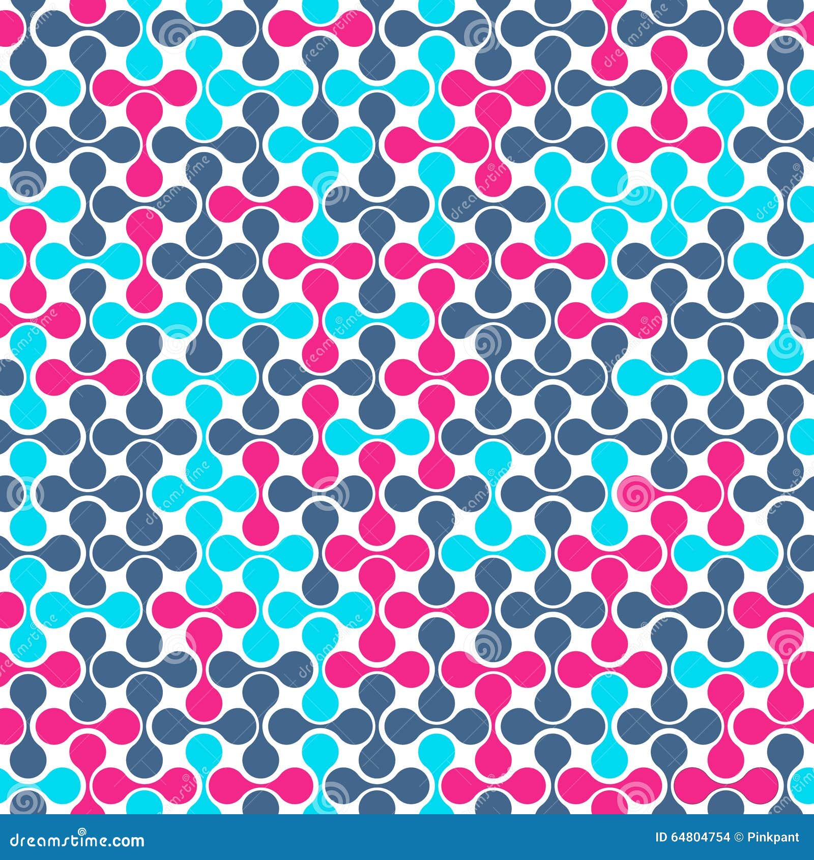 Vector Colorful Abstract Geometric Seamless Pattern. Metaball Pattern ...