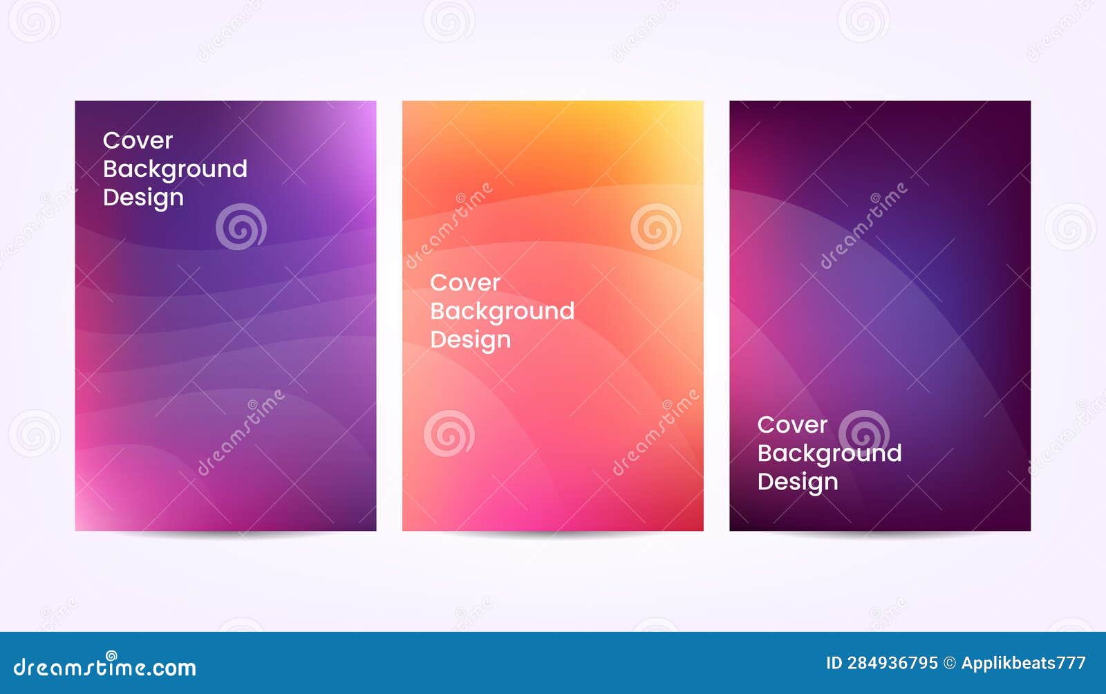 Vector Colorful Abstract Gradient Cover Background Design Stock ...